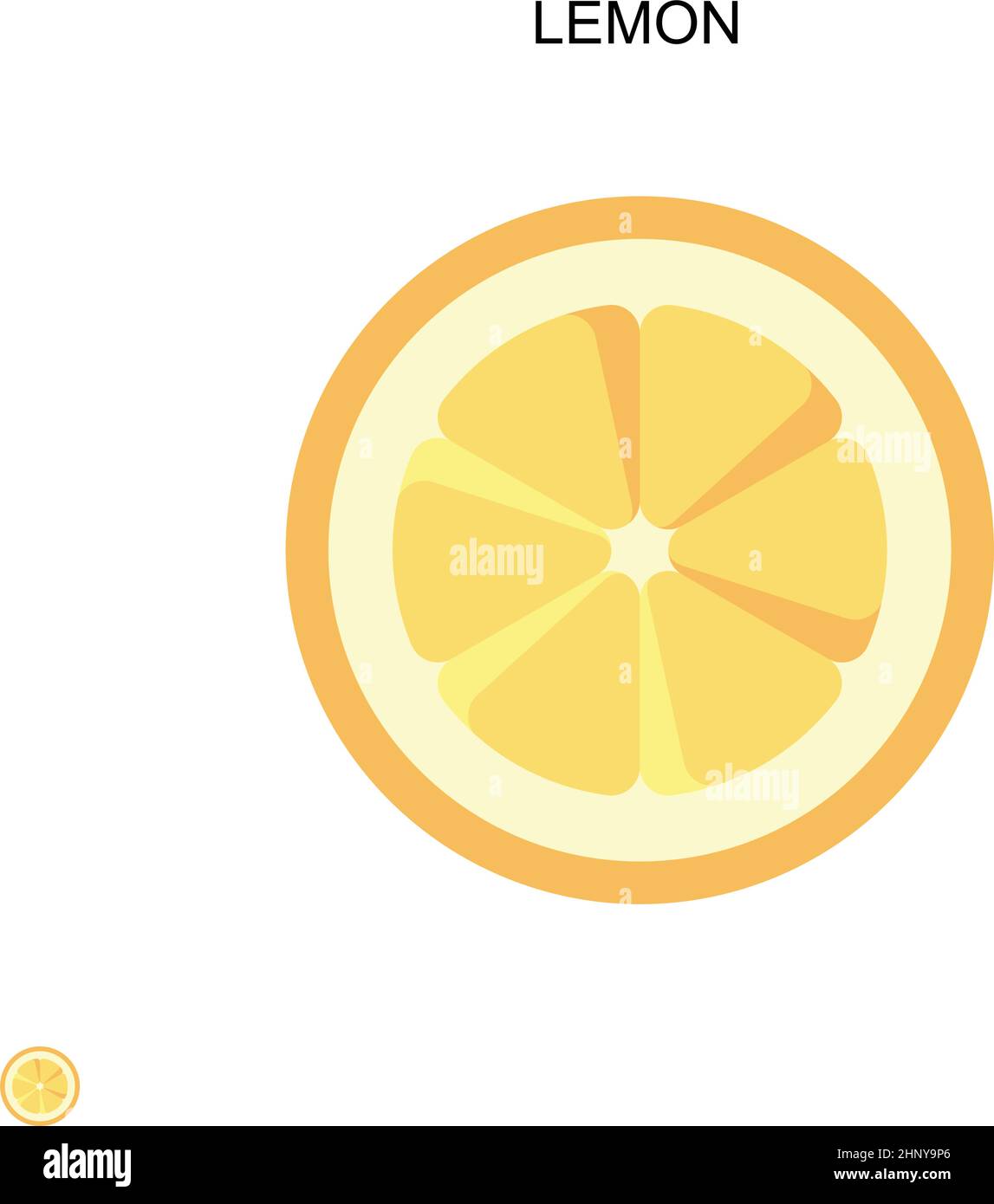 Lemon Simple vector icon. Illustration symbol design template for web ...