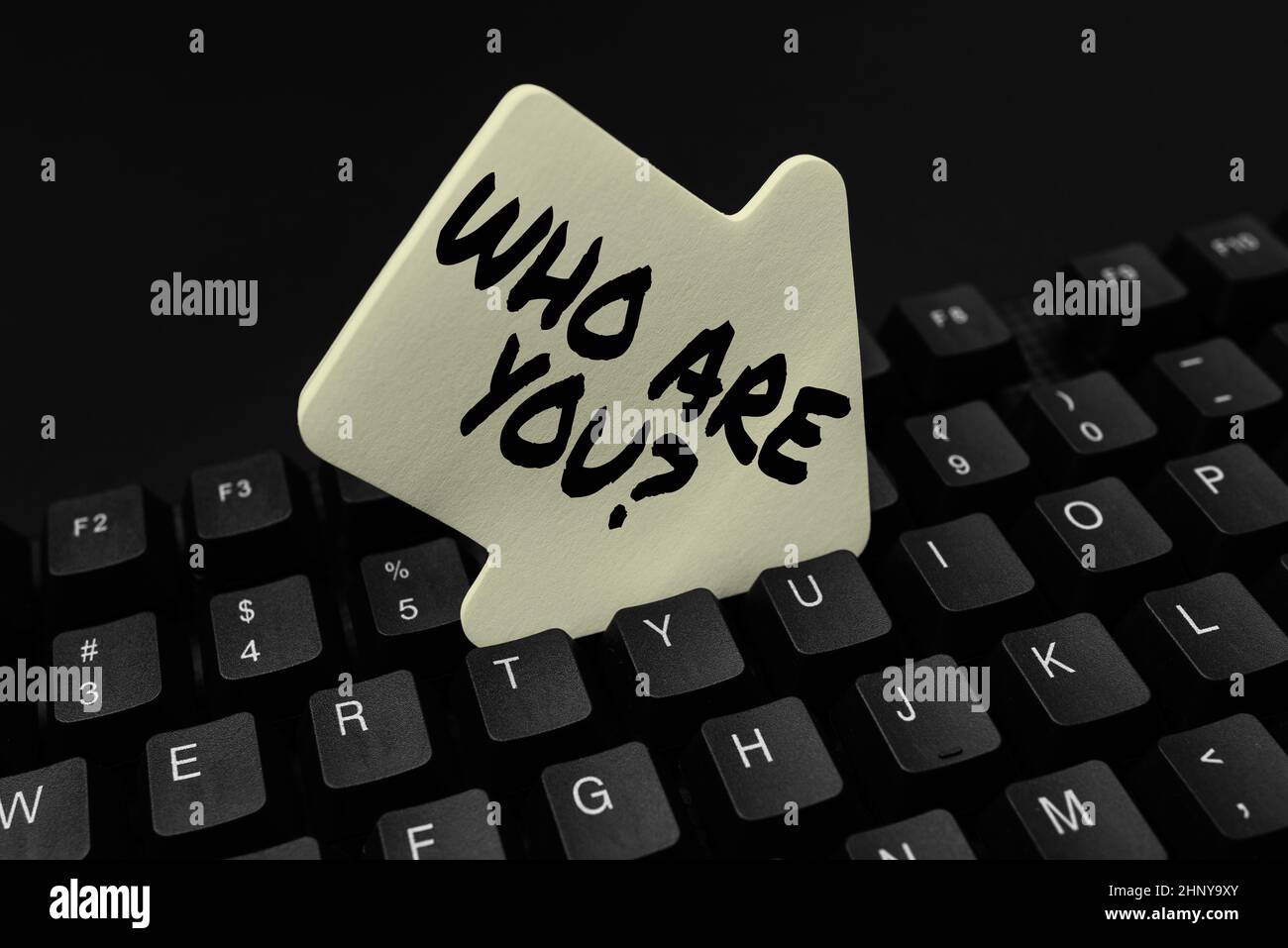Handwriting text Who Are You Question, Business concept asking about ...