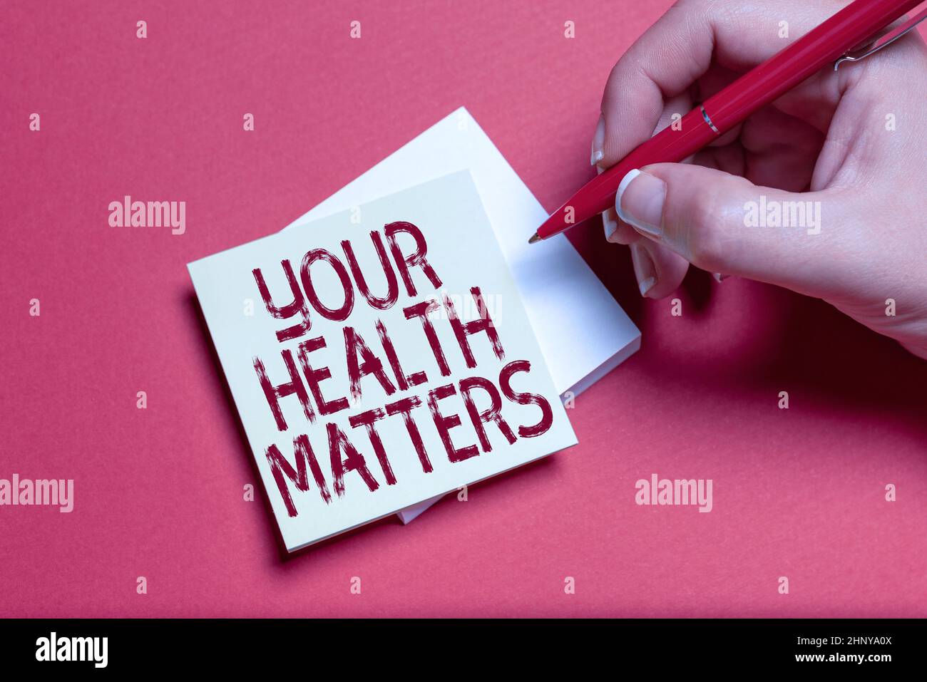 Sign displaying Your Health Matters, Concept meaning good health is ...
