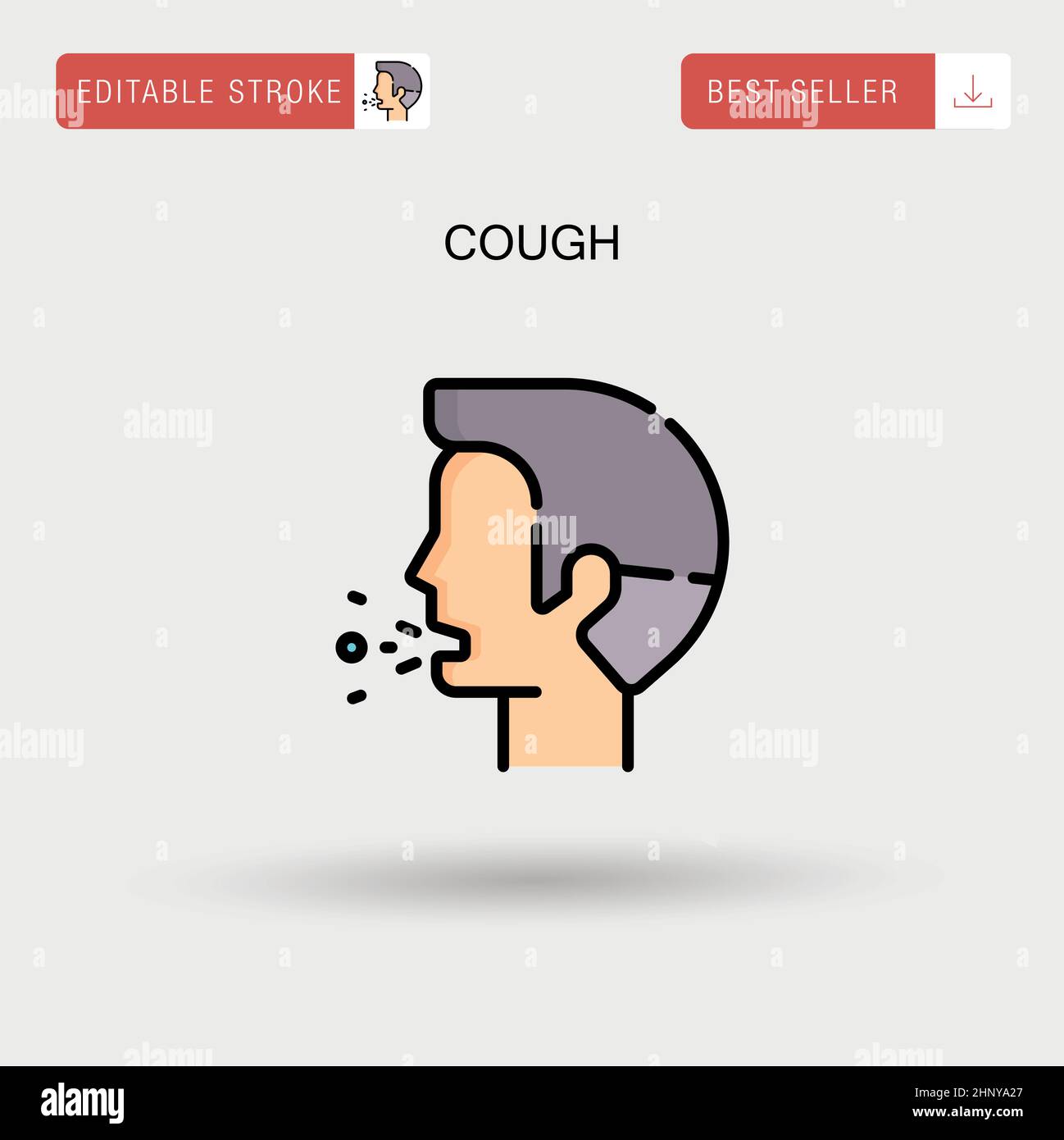 Cough Simple vector icon Stock Vector Image & Art - Alamy