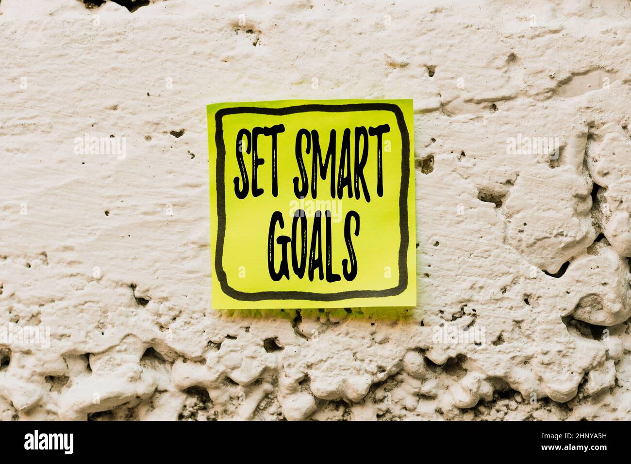 Text caption presenting Set Smart Goals, Word for giving criteria to ...