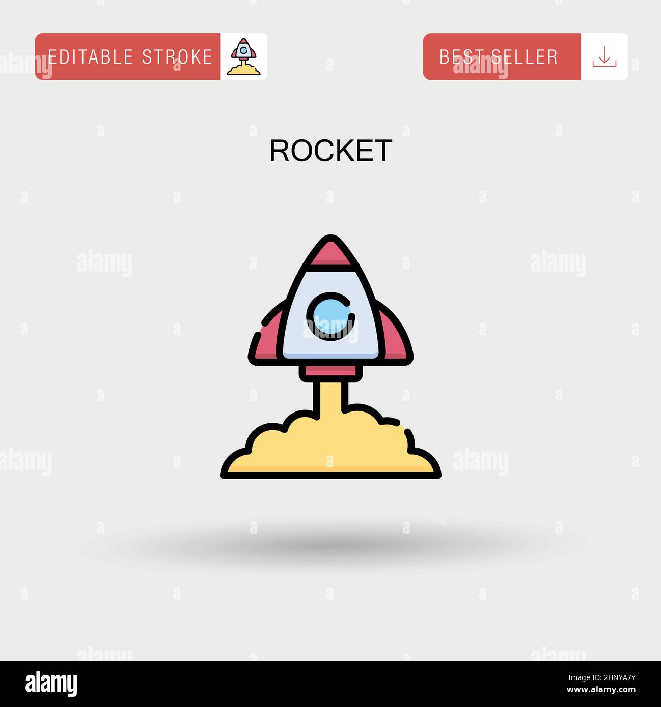 Rocket Simple vector icon Stock Vector Image & Art - Alamy
