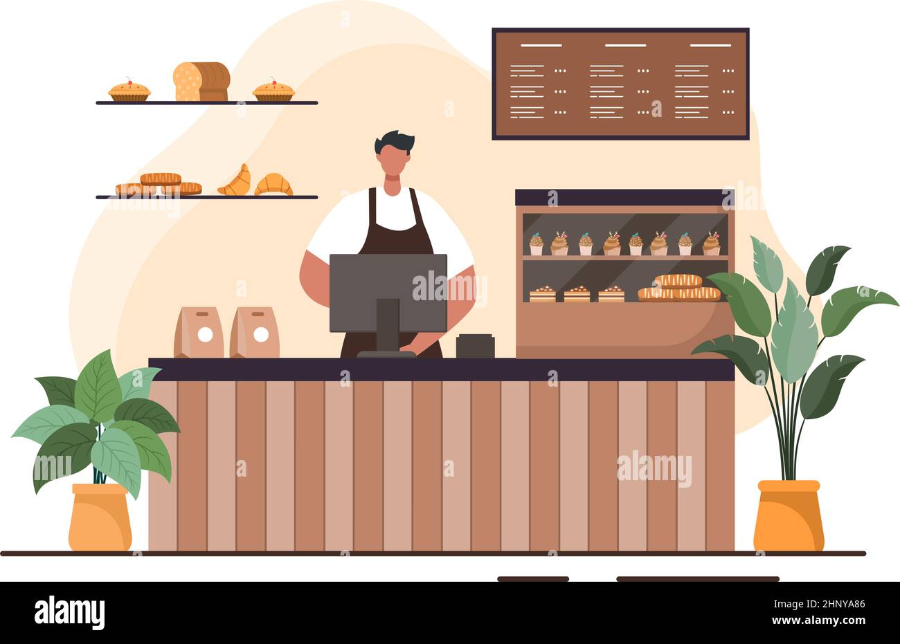 Bakery Shop Building That Sells Various Types of Bread such as White ...