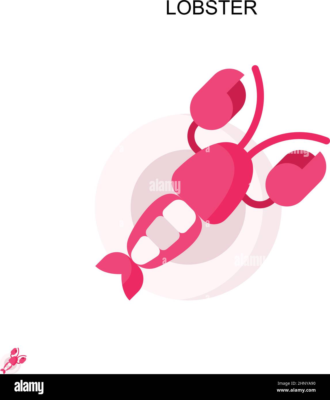 Lobster Simple vector icon. Illustration symbol design template for web mobile UI element Stock ...