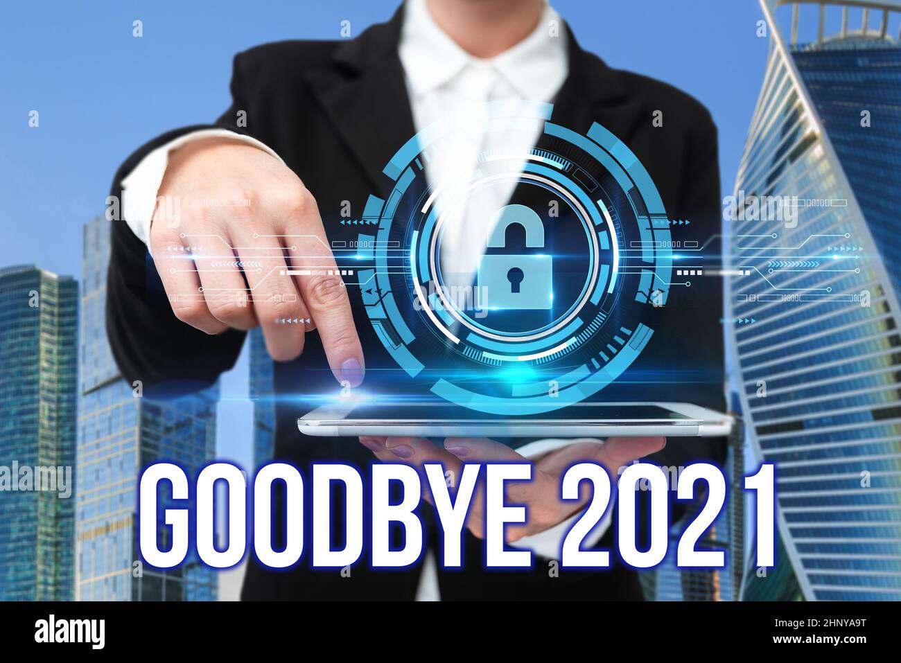 Writing displaying text Goodbye 2021, Concept meaning express good ...