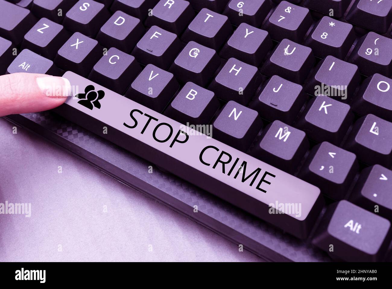 Writing displaying text Stop Crime, Business idea the effort or attempt ...
