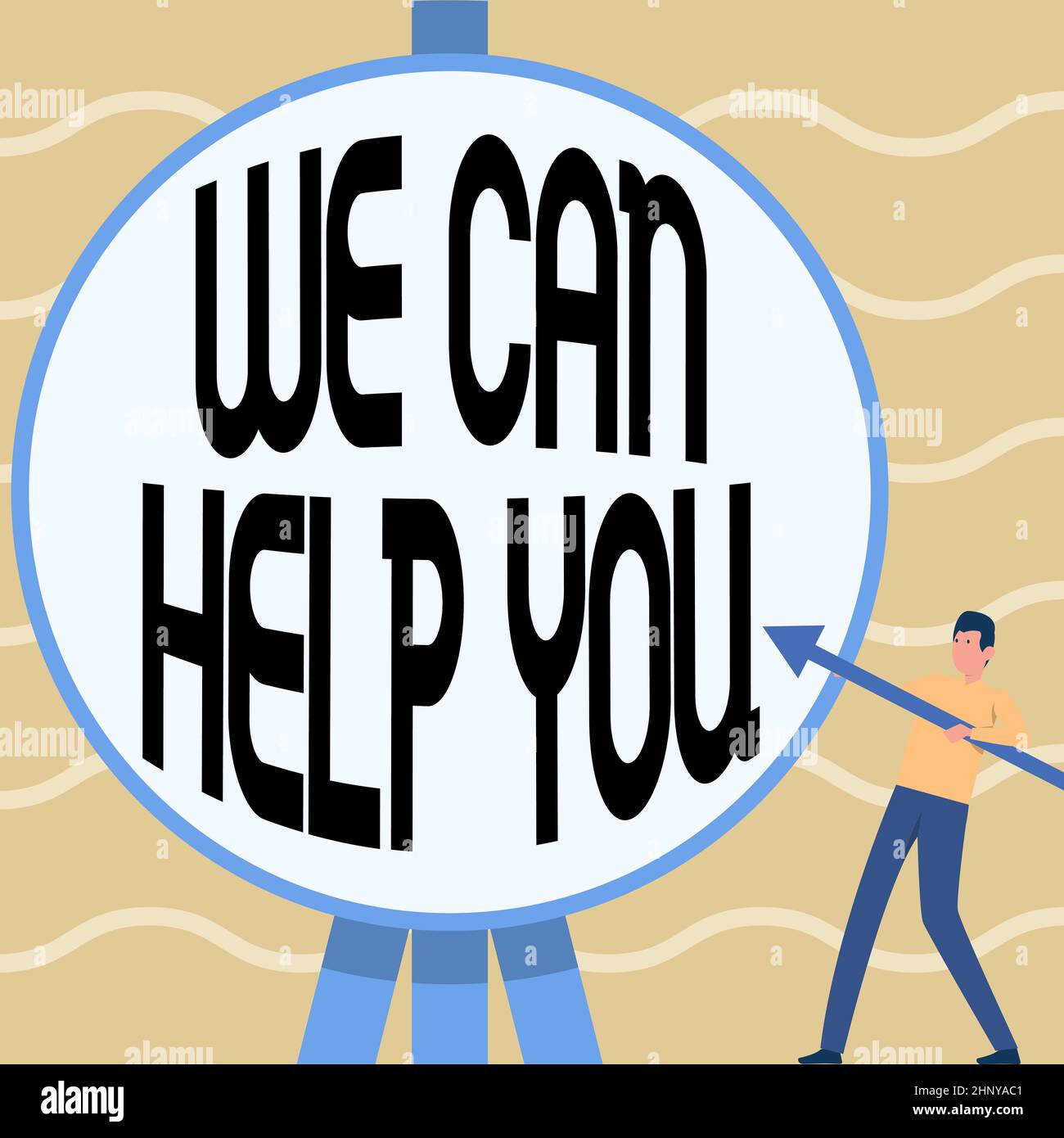 Conceptual display We Can Help You, Concept meaning offering good ...