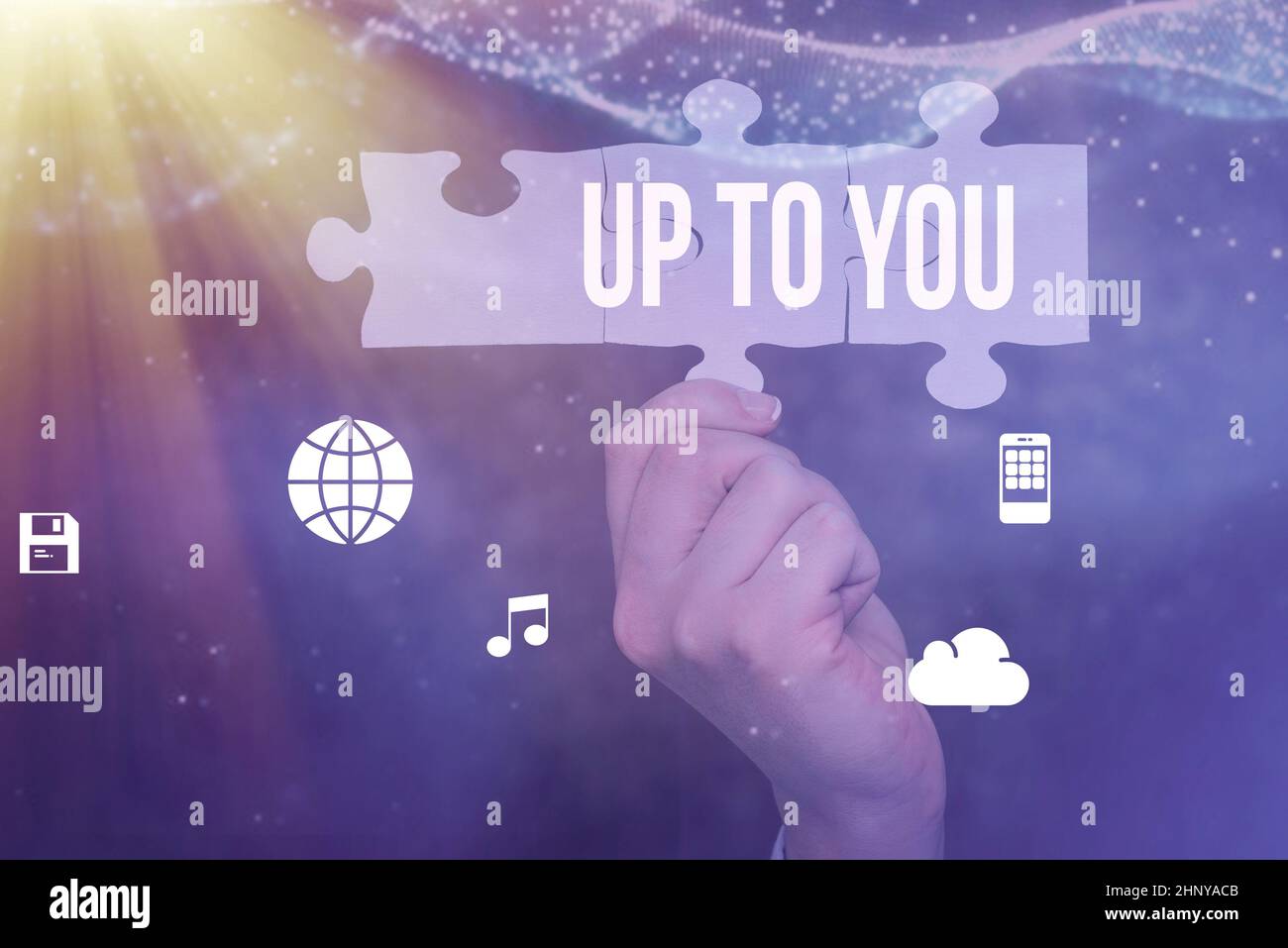 Conceptual caption Up To You, Business approach it is used to indicate ...