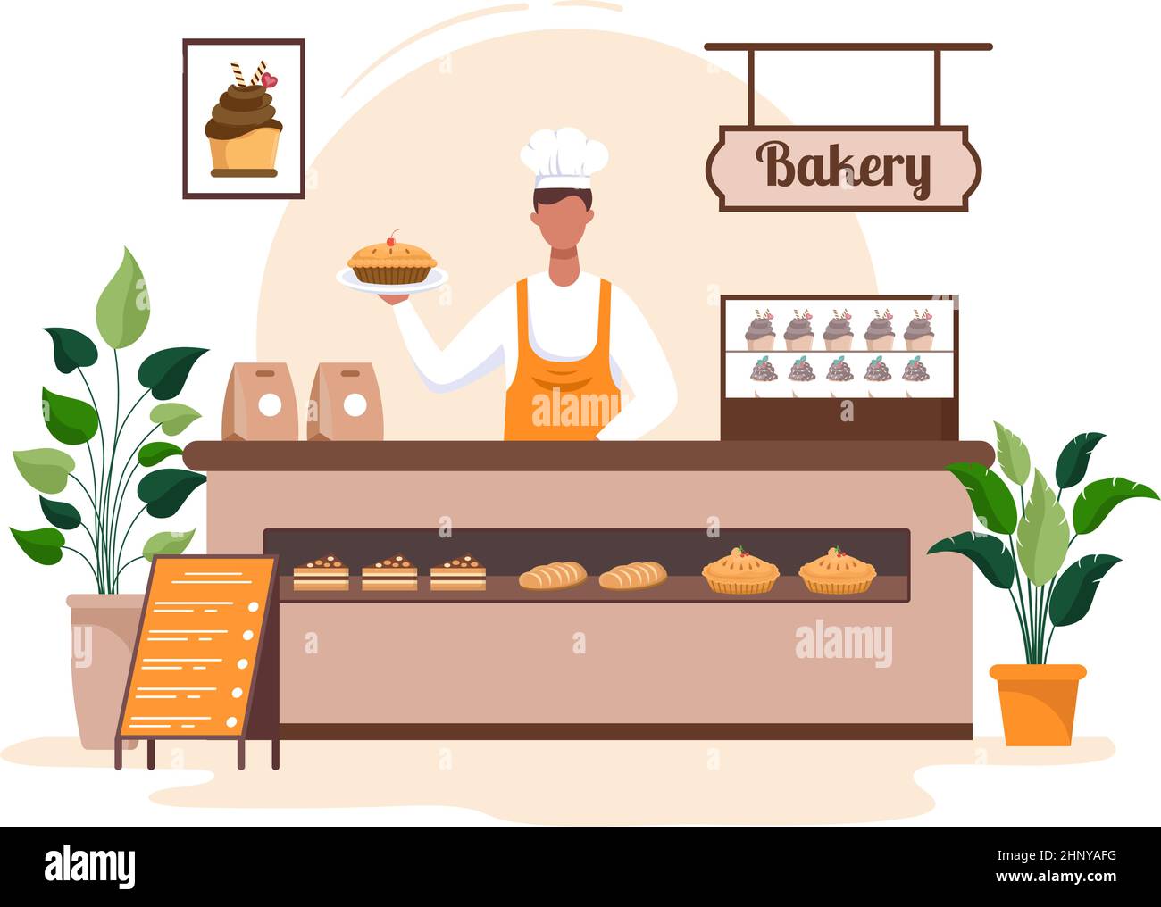 Bakery Shop Building That Sells Various Types of Bread such as White ...