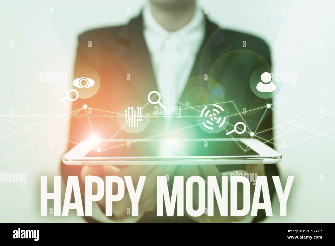Writing displaying text Happy Monday, Business concept telling that ...