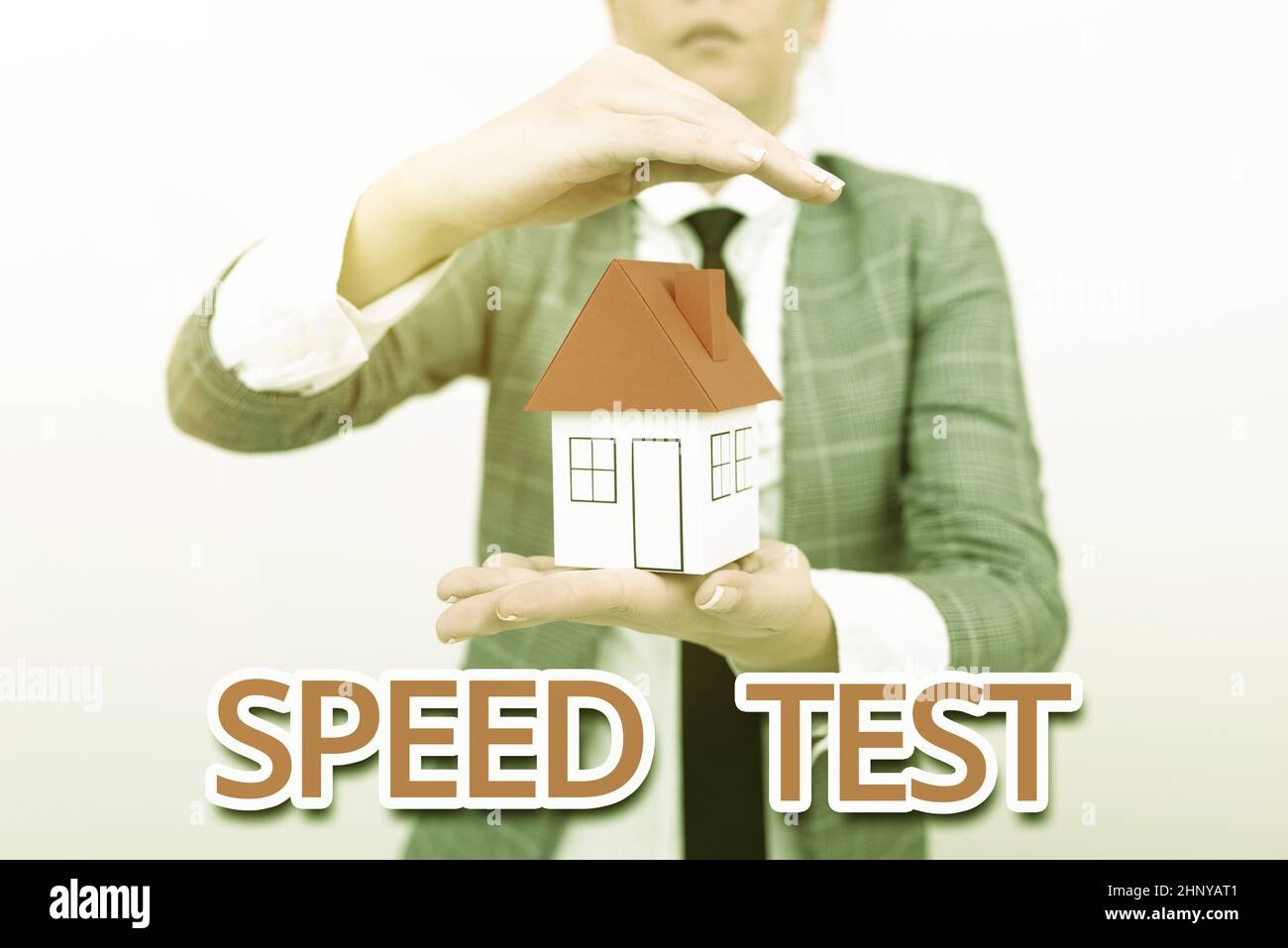 Sign displaying Speed Test, Word Written on psychological test for the ...