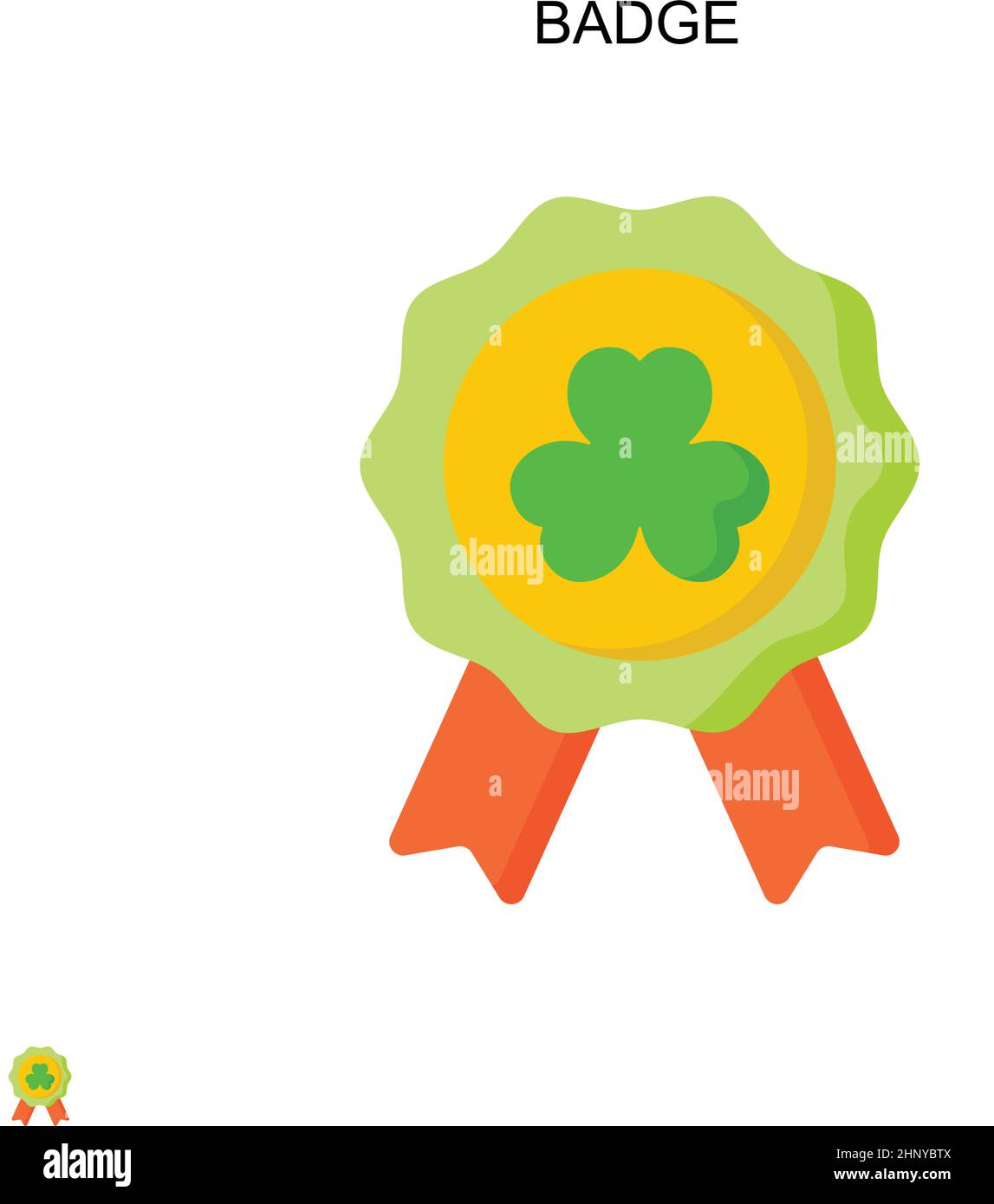 Badge Simple vector icon. Illustration symbol design template for web ...