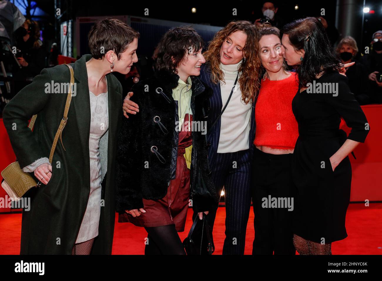 Berlin, Germany. 16th Feb, 2022. Aude Mathieu (l-r), Larissa Corriveau ...