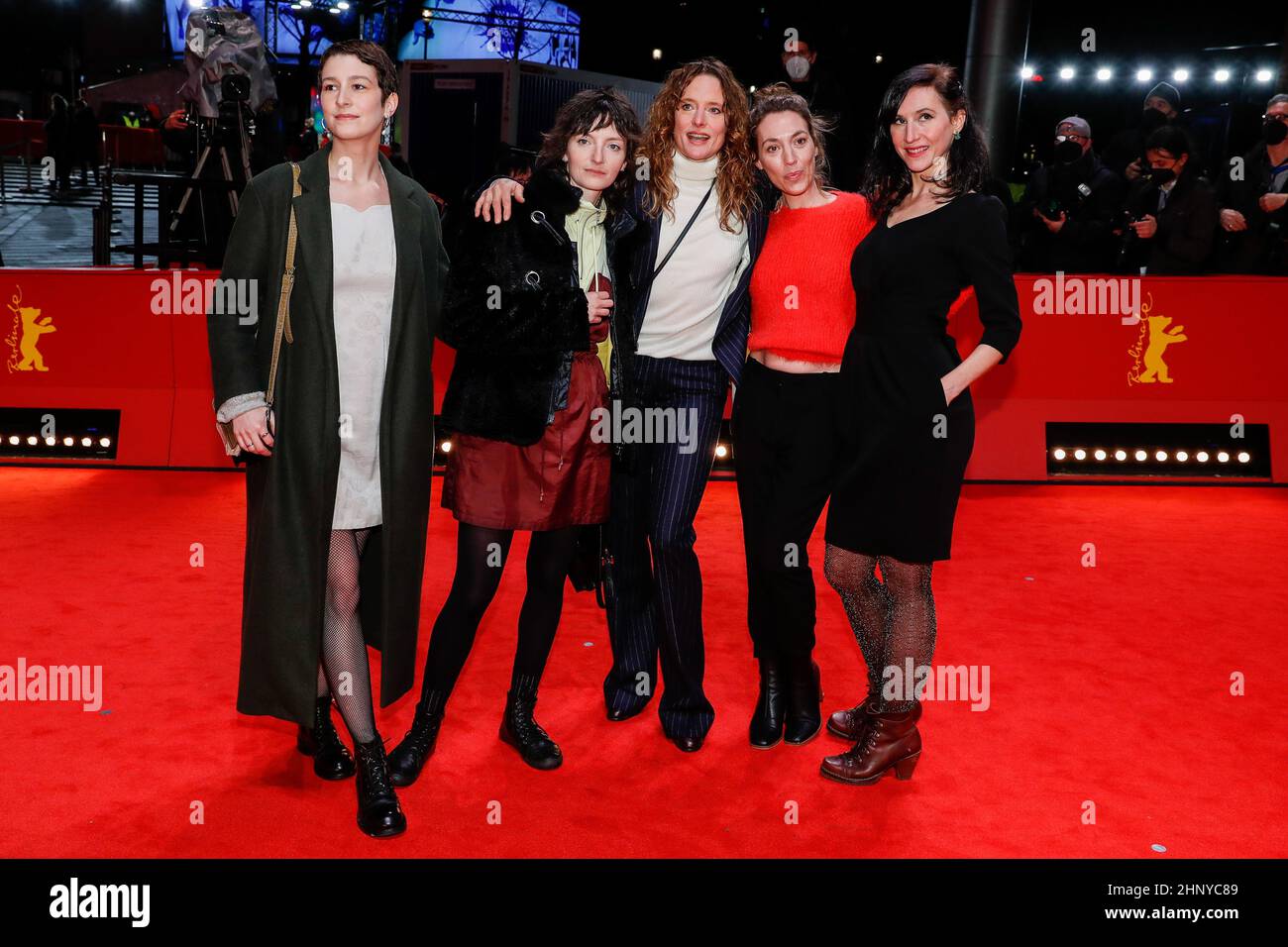 Berlin, Germany. 16th Feb, 2022. Aude Mathieu (l-r), Larissa Corriveau ...