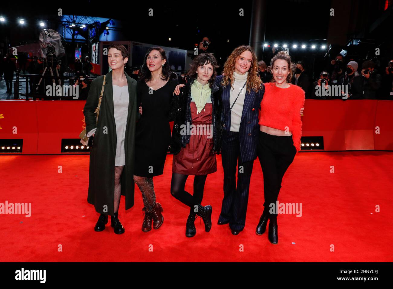 Berlin, Germany. 16th Feb, 2022. Aude Mathieu (l-r), Larissa Corriveau ...