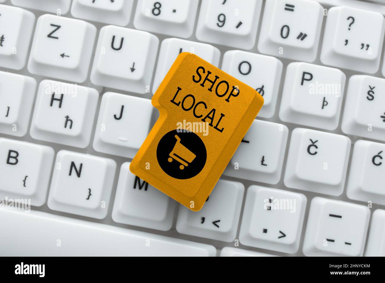 Text caption presenting Shop Local, Business overview a preference to ...