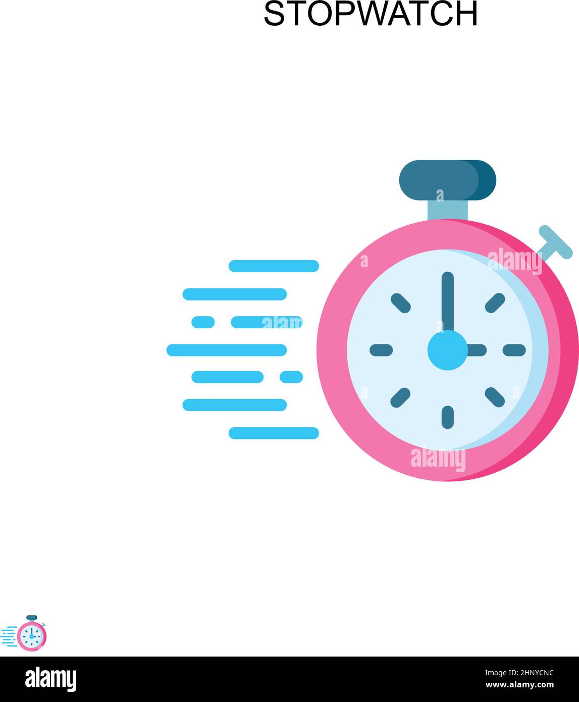 Stopwatch Simple vector icon. Illustration symbol design template for ...
