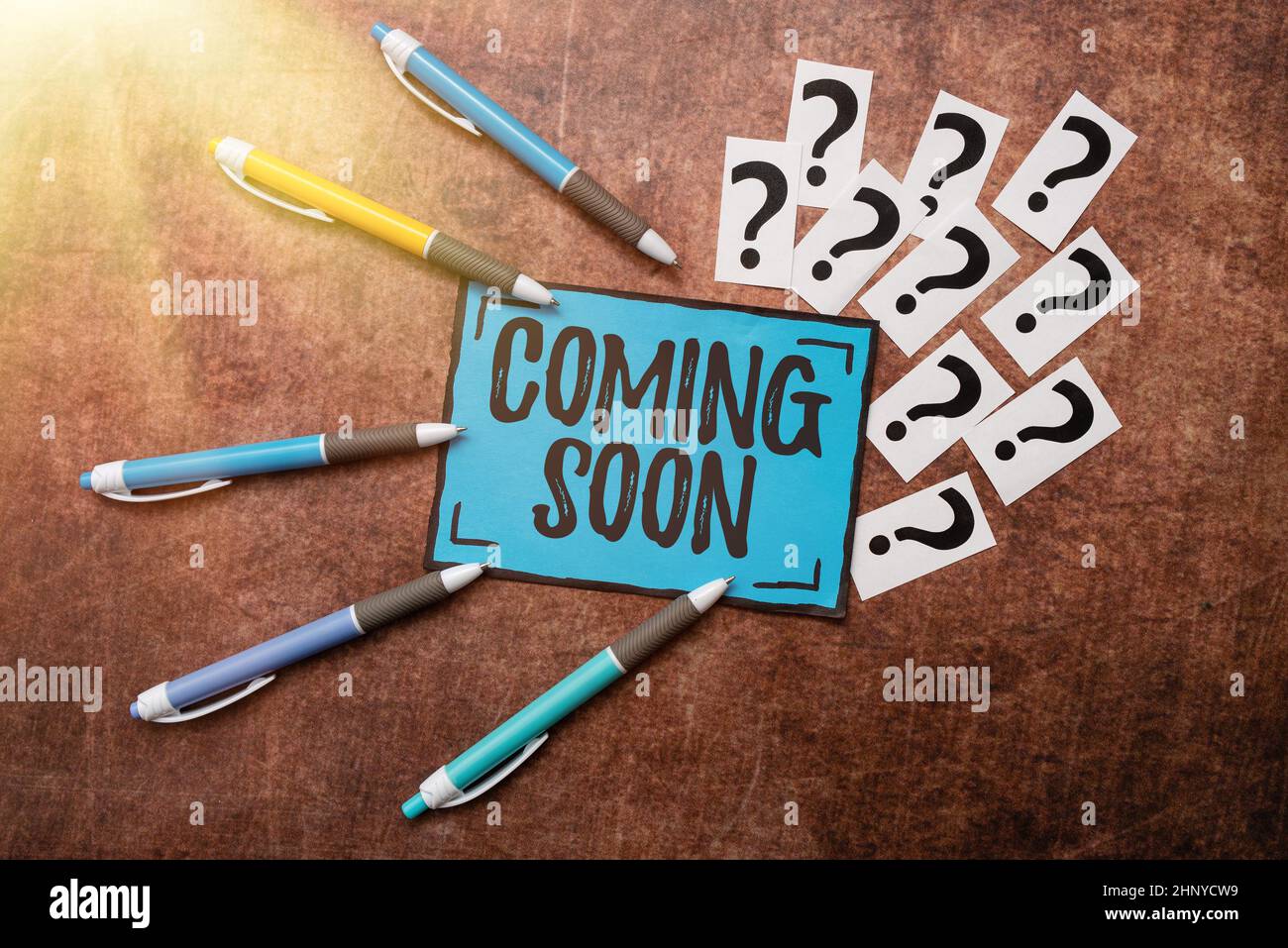 Conceptual display Coming Soon, Conceptual photo event or action that ...