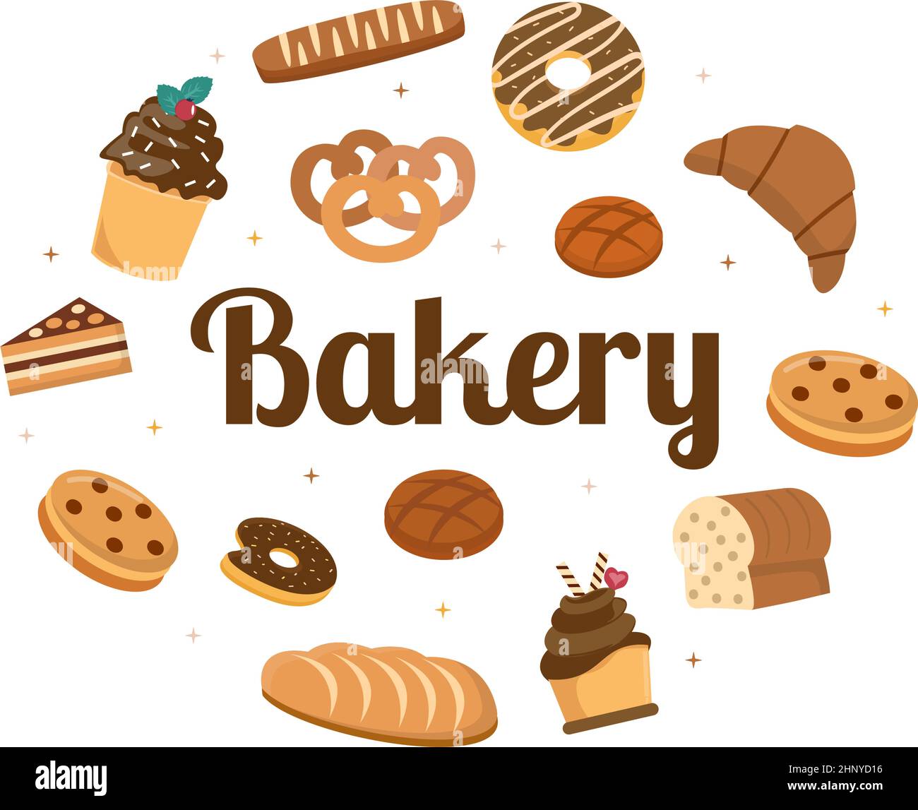 Baker in bakery shop Stock Vector Images - Alamy