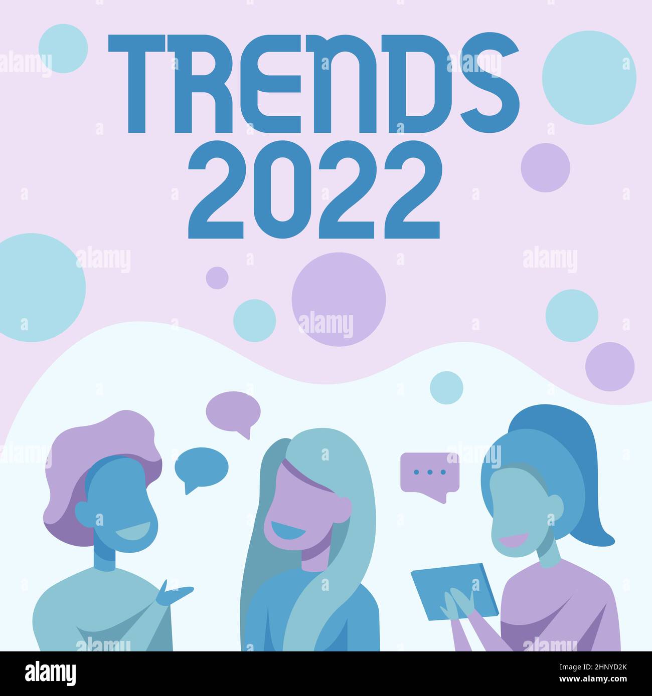 Hand writing sign Trends 2022, Business idea general direction in which ...