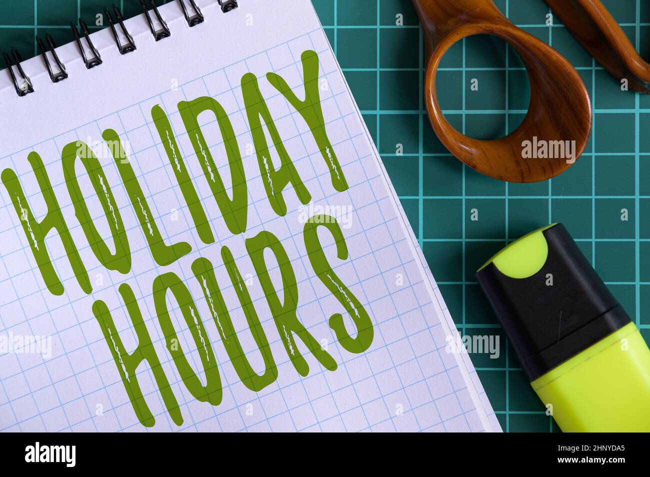 Text sign showing Holiday Hours, Business idea Overtime work on for ...