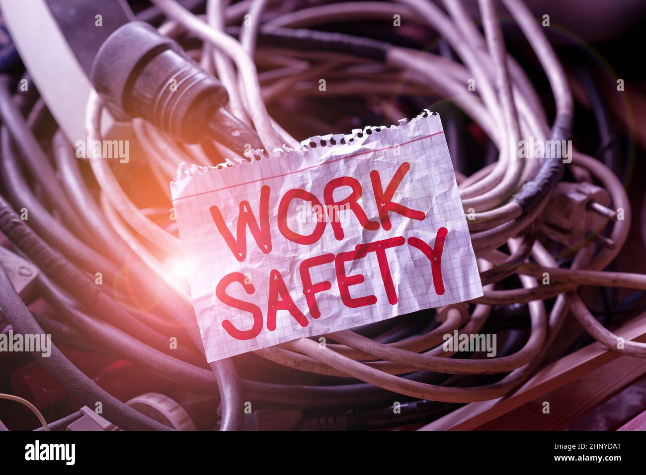 Text caption presenting Work Safety, Conceptual photo policies and ... Text caption presenting Work Safety, Conceptual photo policies and ...