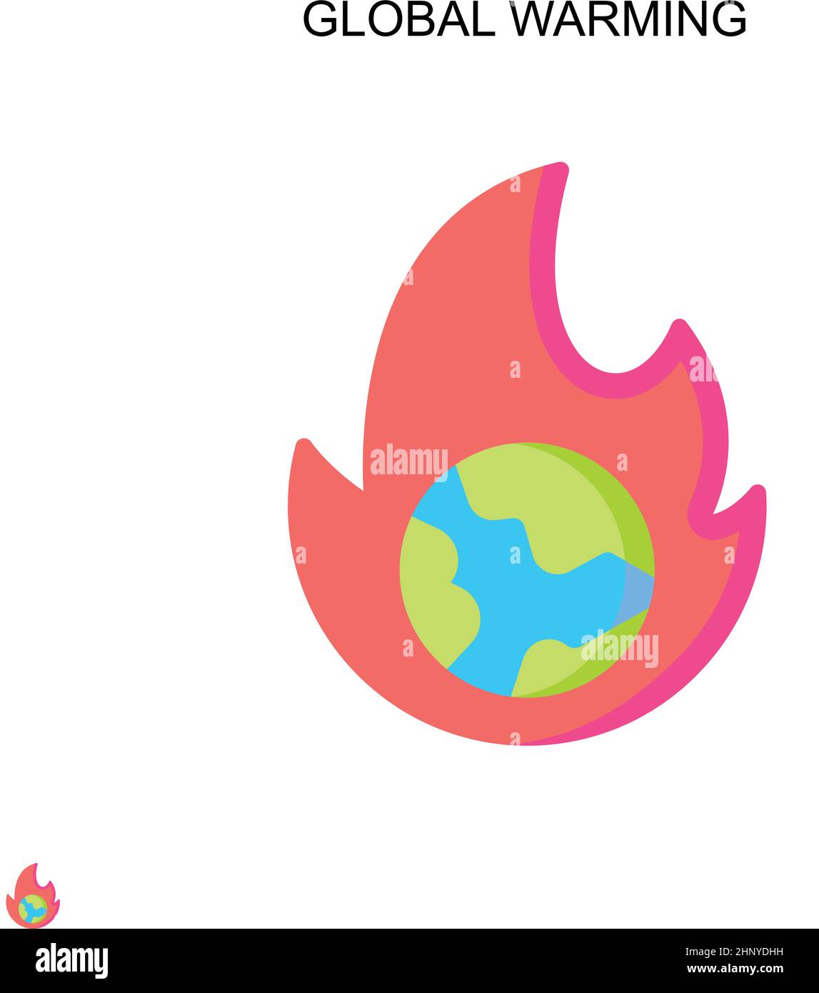 Global warming Simple vector icon. Illustration symbol design template ...