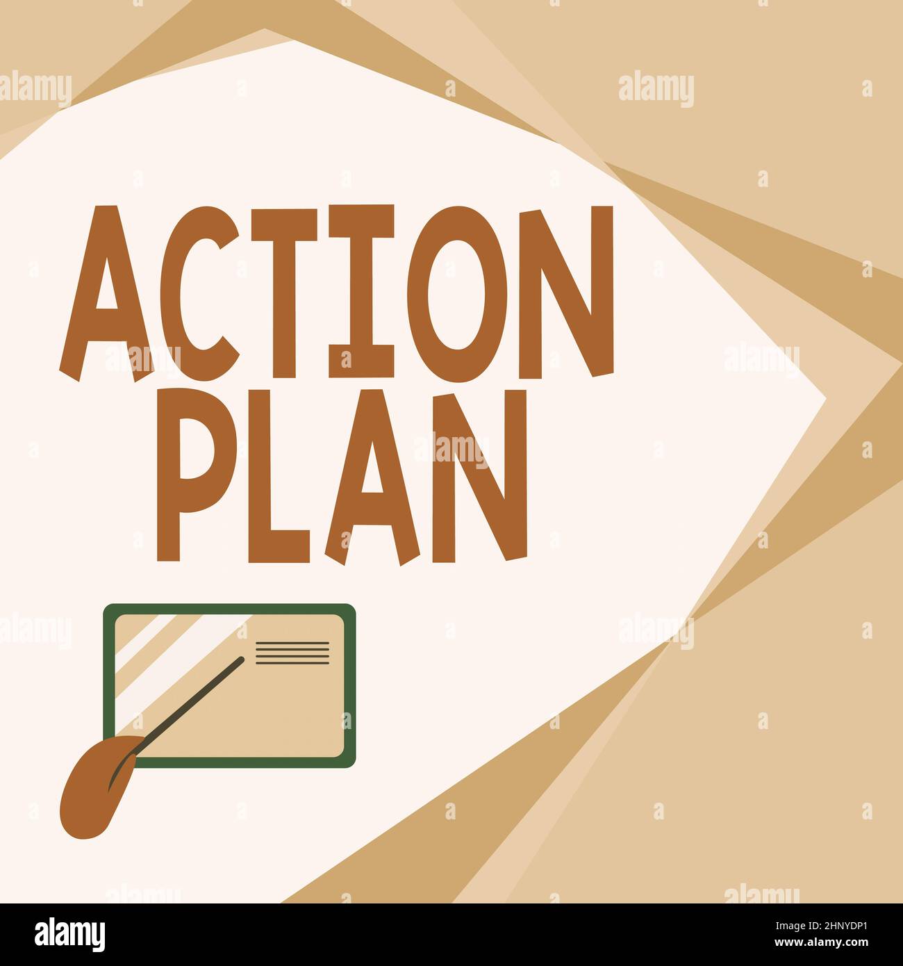 Text caption presenting Action Plan, Conceptual photo proposed strategy ...