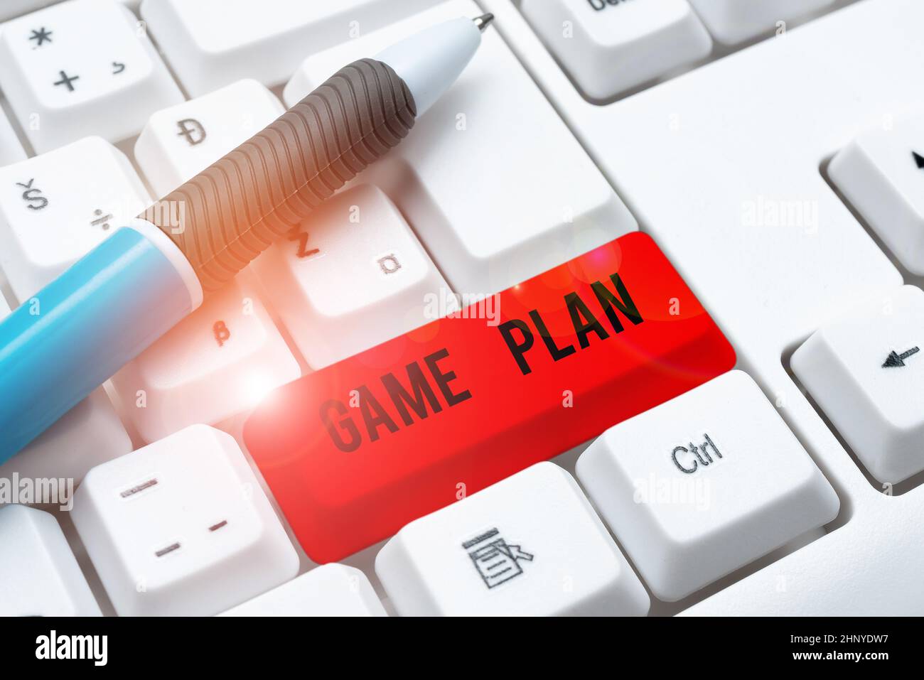 Conceptual caption Game Plan, Business showcase strategy worked out in ...