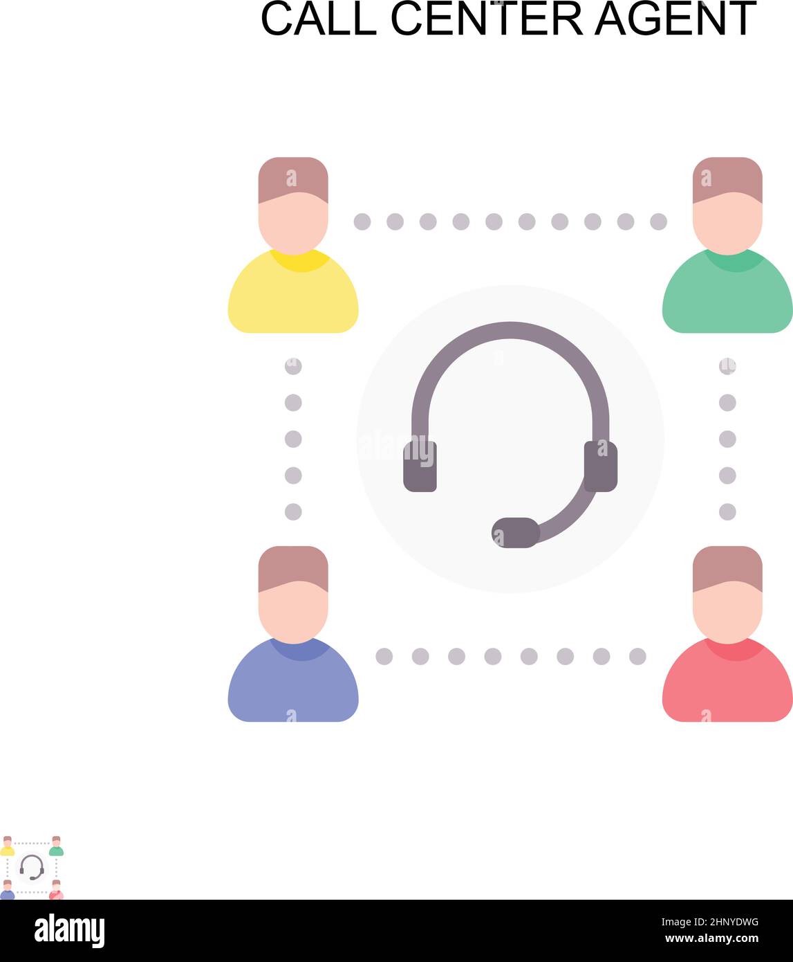 Call centre staff office Stock Vector Images - Alamy