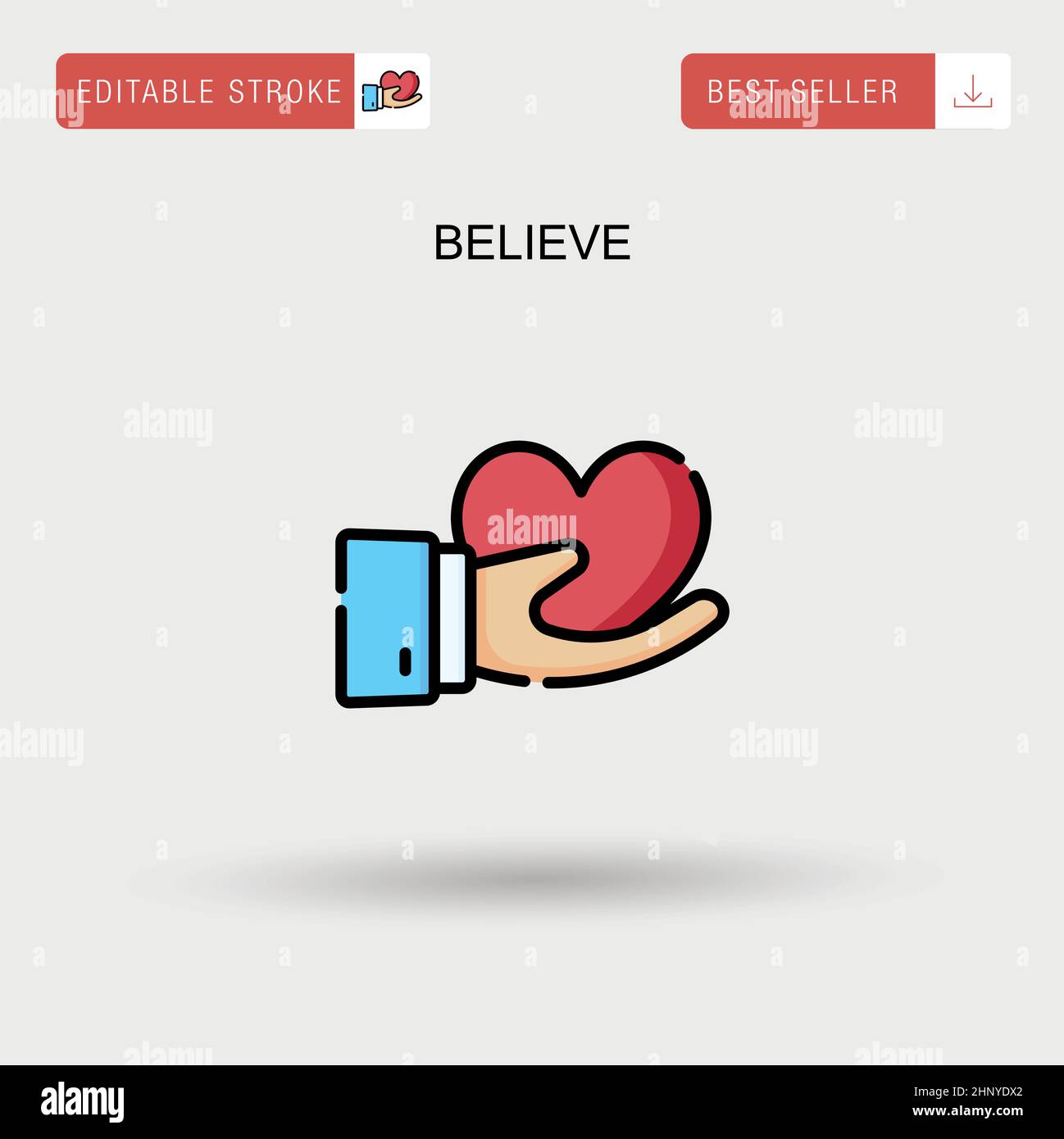 Icon believe faith Stock Vector Images - Alamy