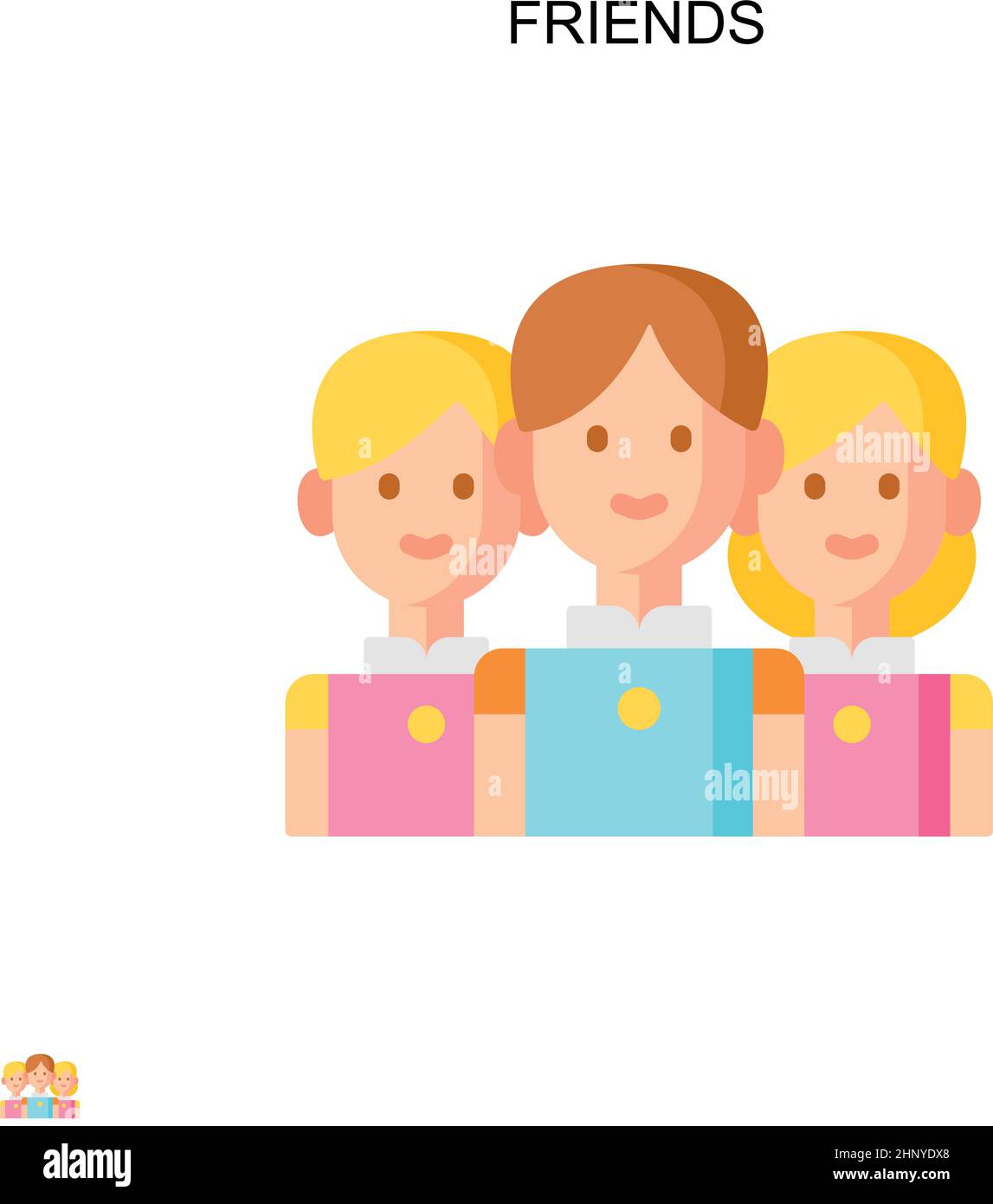 Friends icon hi-res stock photography and images - Alamy