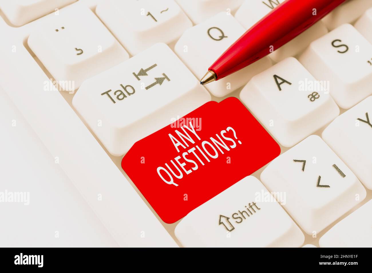 Inspiration showing sign Any Questions Question, Business overview you ...