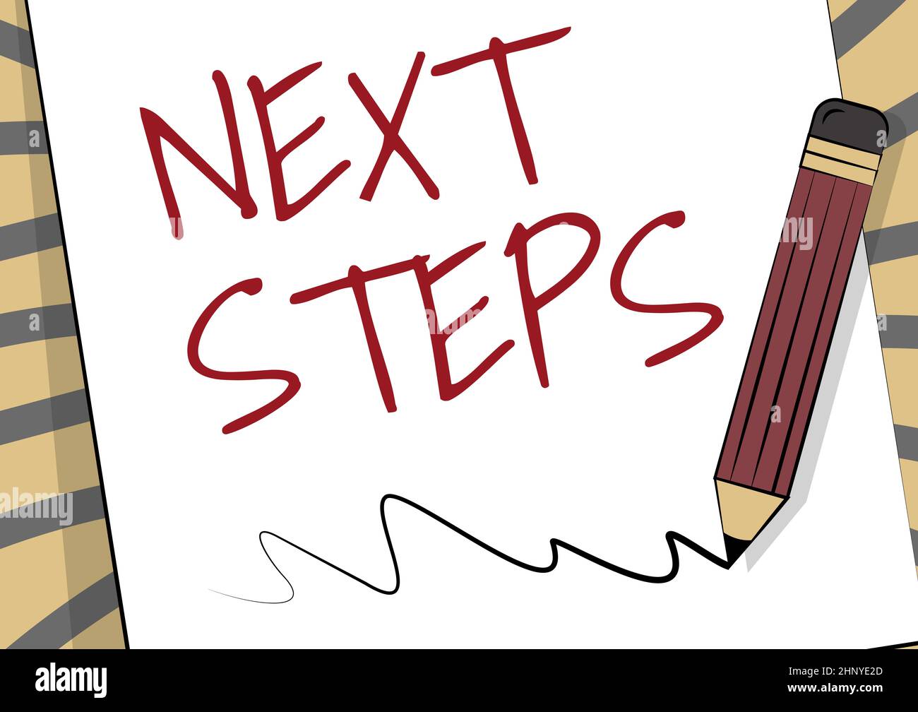 Hand writing sign Next Steps, Business concept numper of process going ...