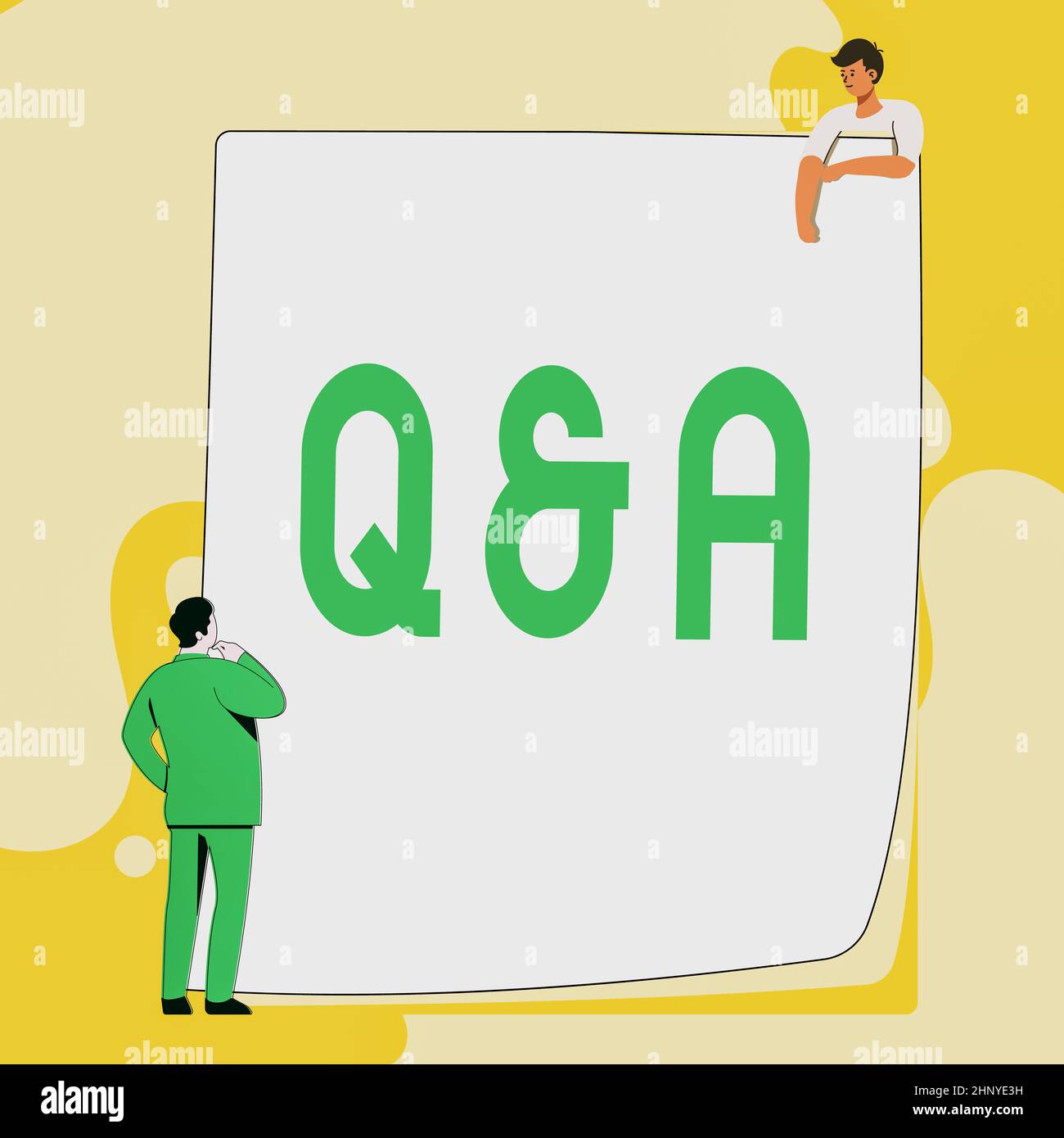 Sign displaying Q And A, Word Written on in which person asks questions ...