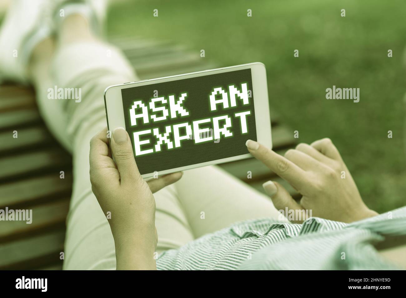 Text sign showing Ask An Expert, Word for confirmation that have read ...