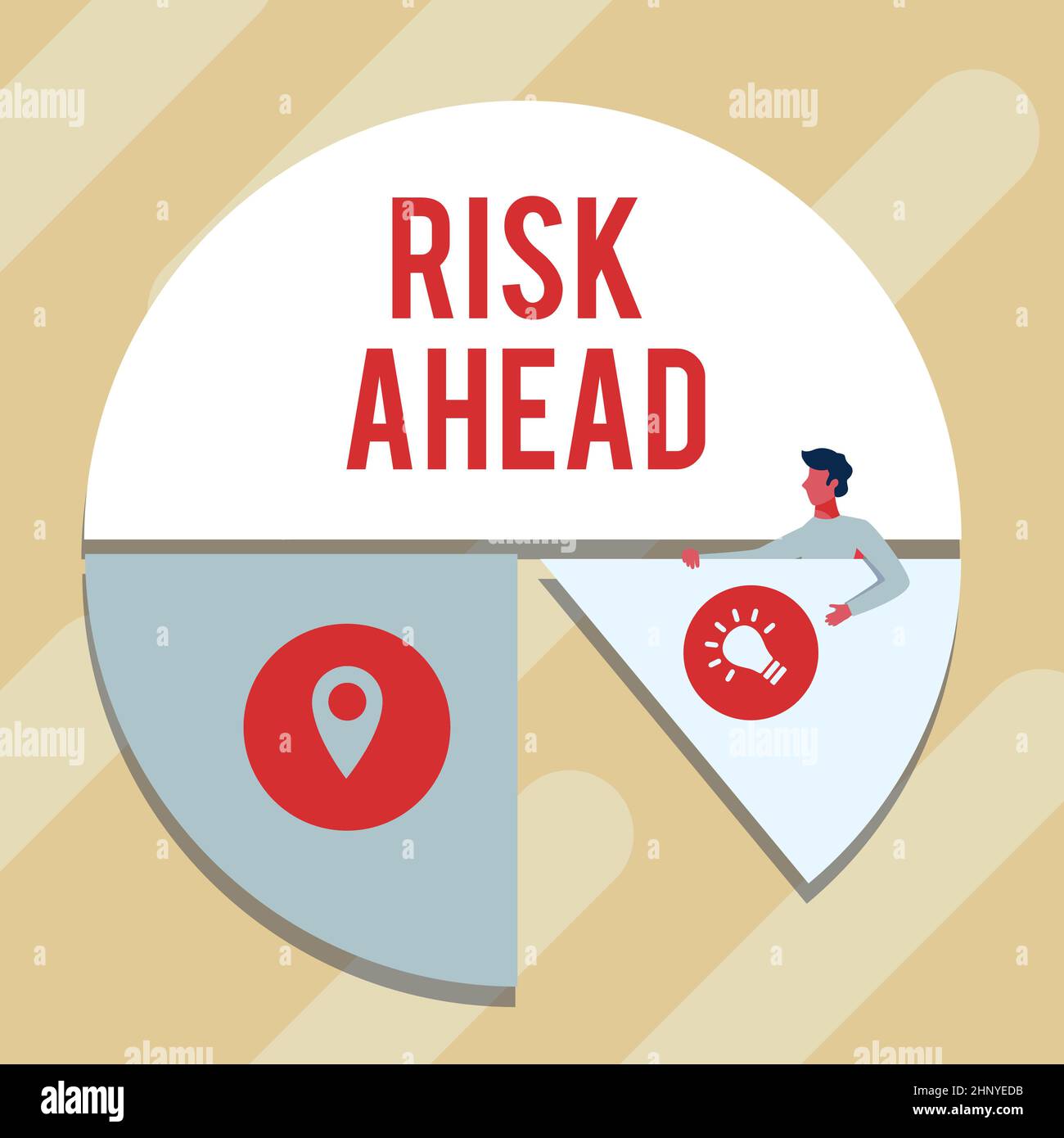 Text sign showing Risk Ahead, Business showcase A probability or threat ...