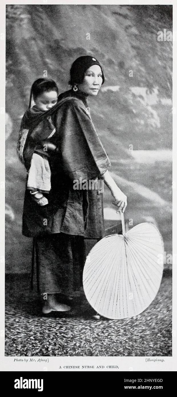 A Chinese nurse and child from The living races of mankind : a popular ...