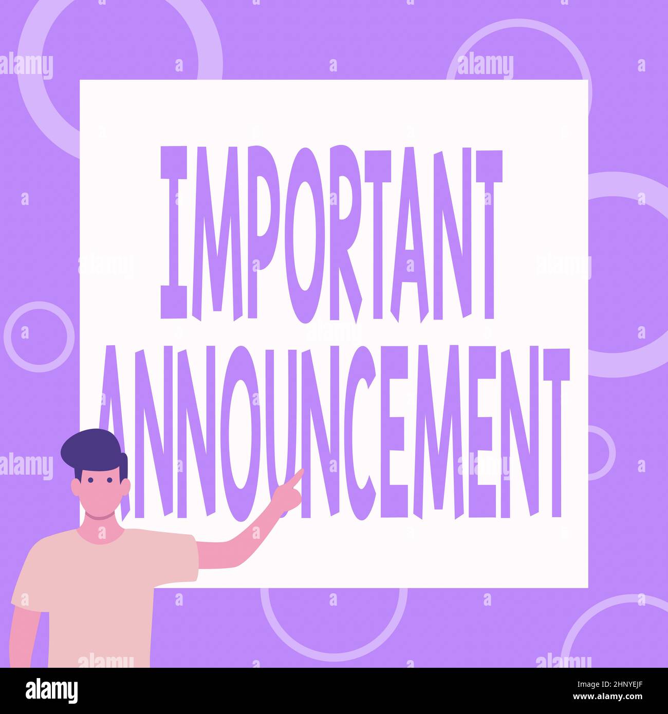 Conceptual display Important Announcement, Business concept spoken ...