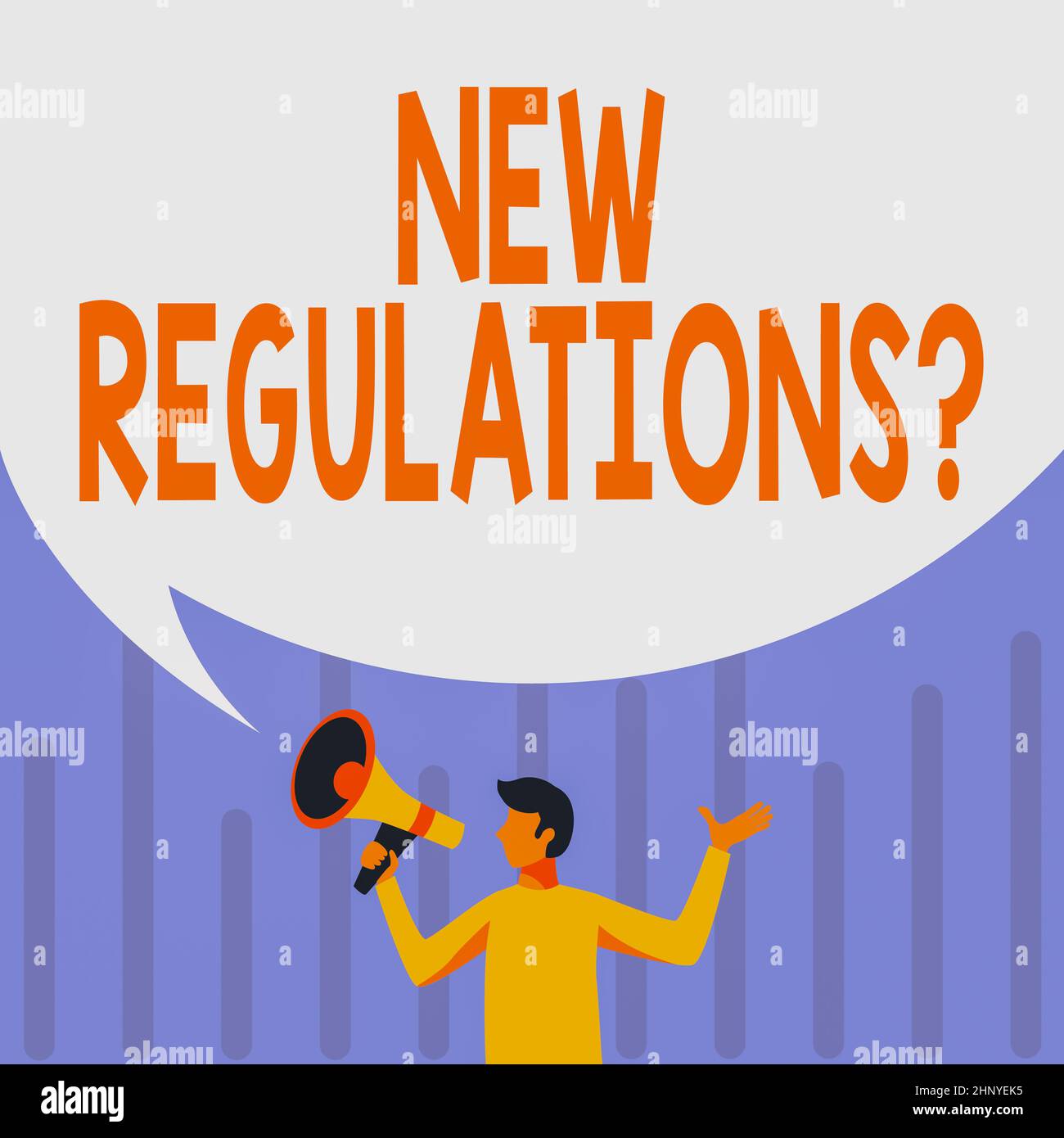 Hand writing sign New Regulations Question, Business overview rules ...