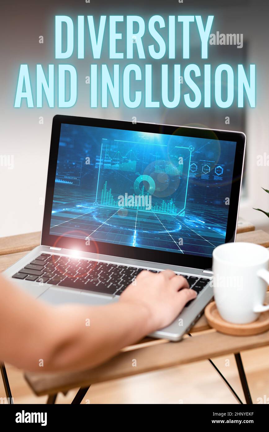 Text sign showing Diversity And Inclusion, Internet Concept range human ...