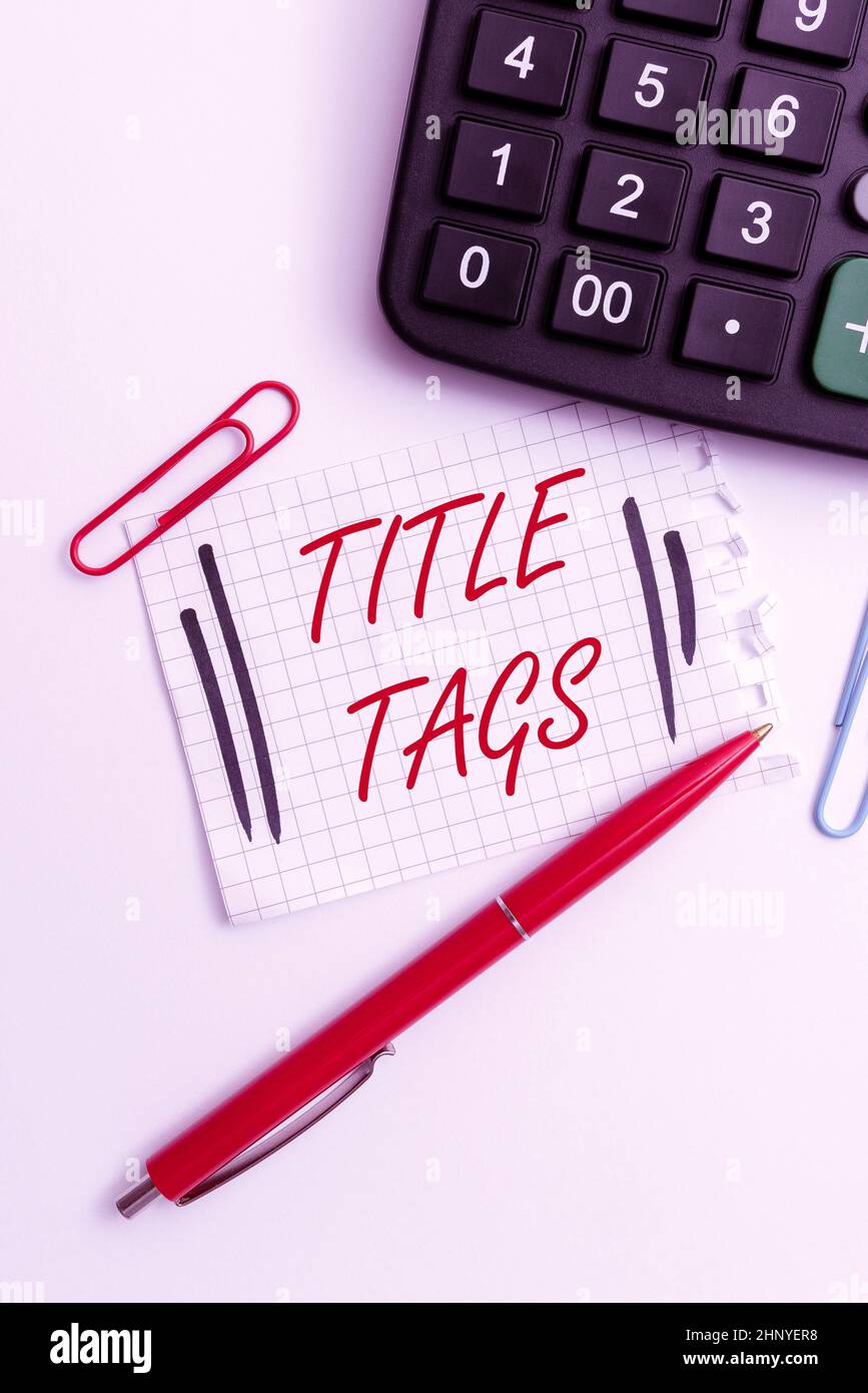 Conceptual display Title Tags, Concept meaning the HTML element that ...