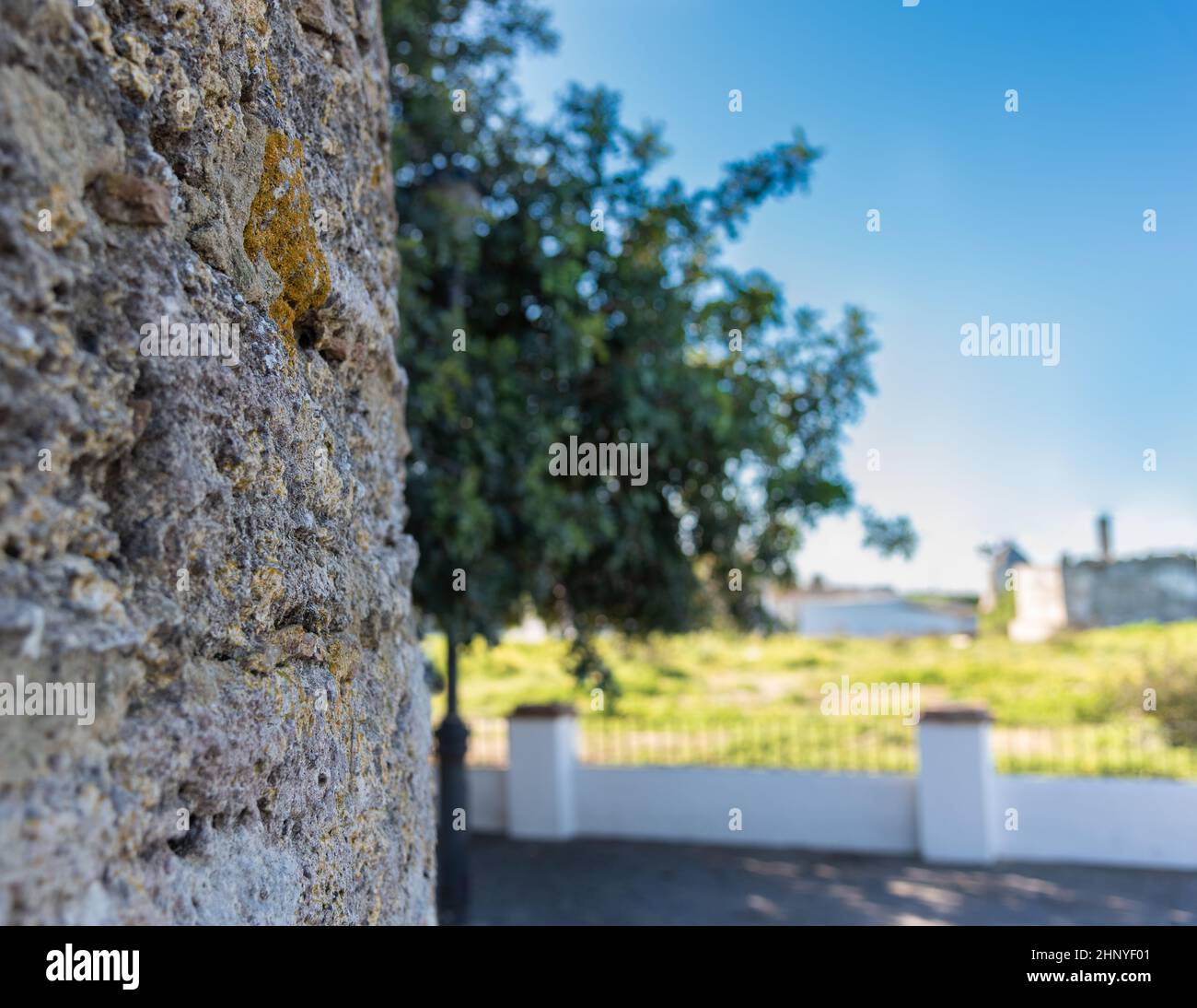 Selective focus of an ancient brick wall Stock Photo - Alamy
