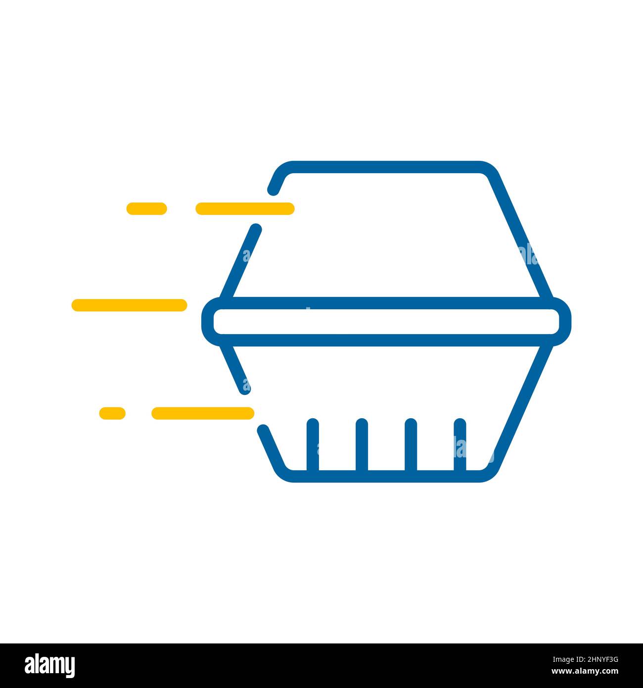 Food box vector isolated icon. Delivery sign. Graph symbol for cooking ...
