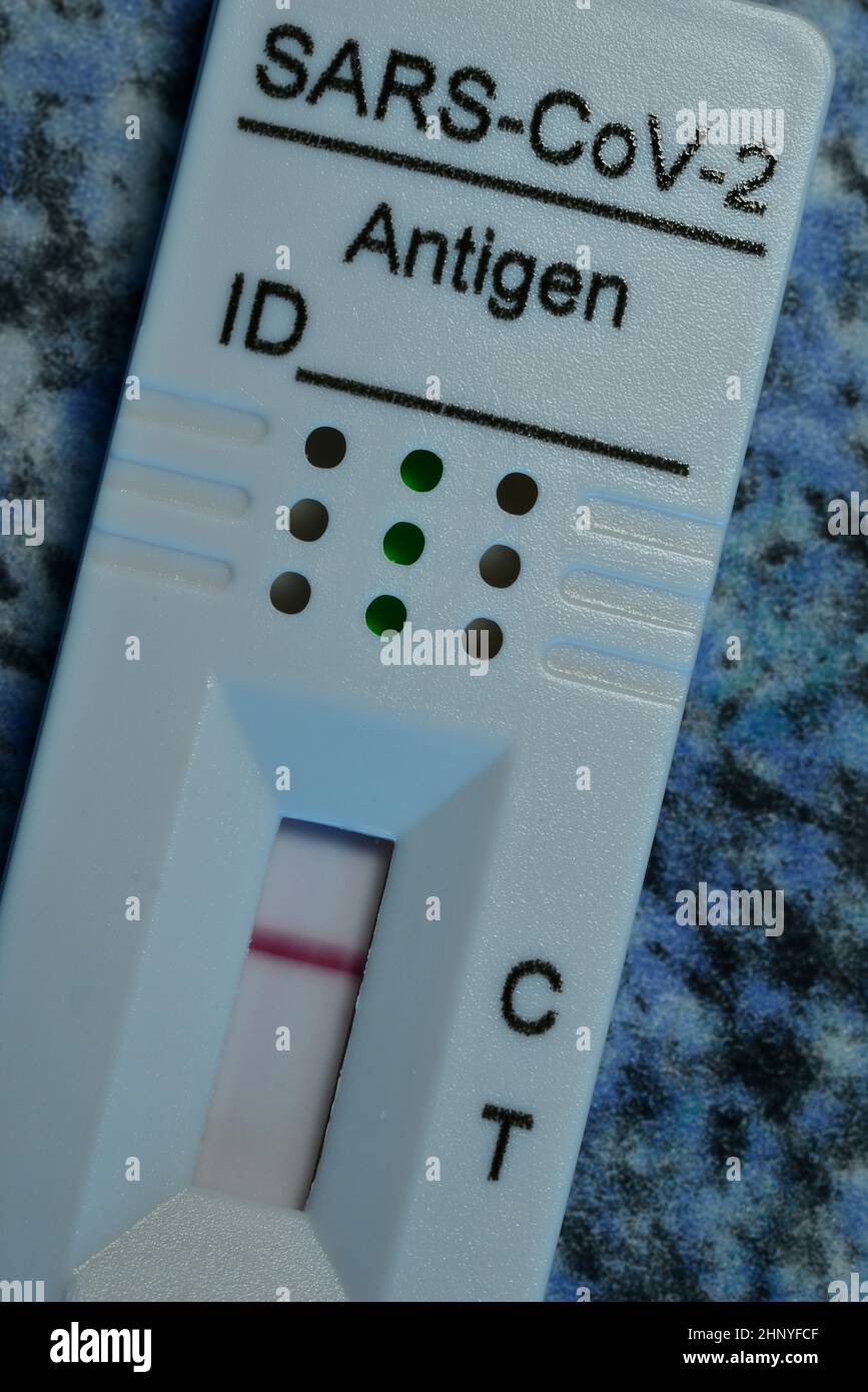 Sars-Covid2 antigen fast test with negative result Stock Photo - Alamy