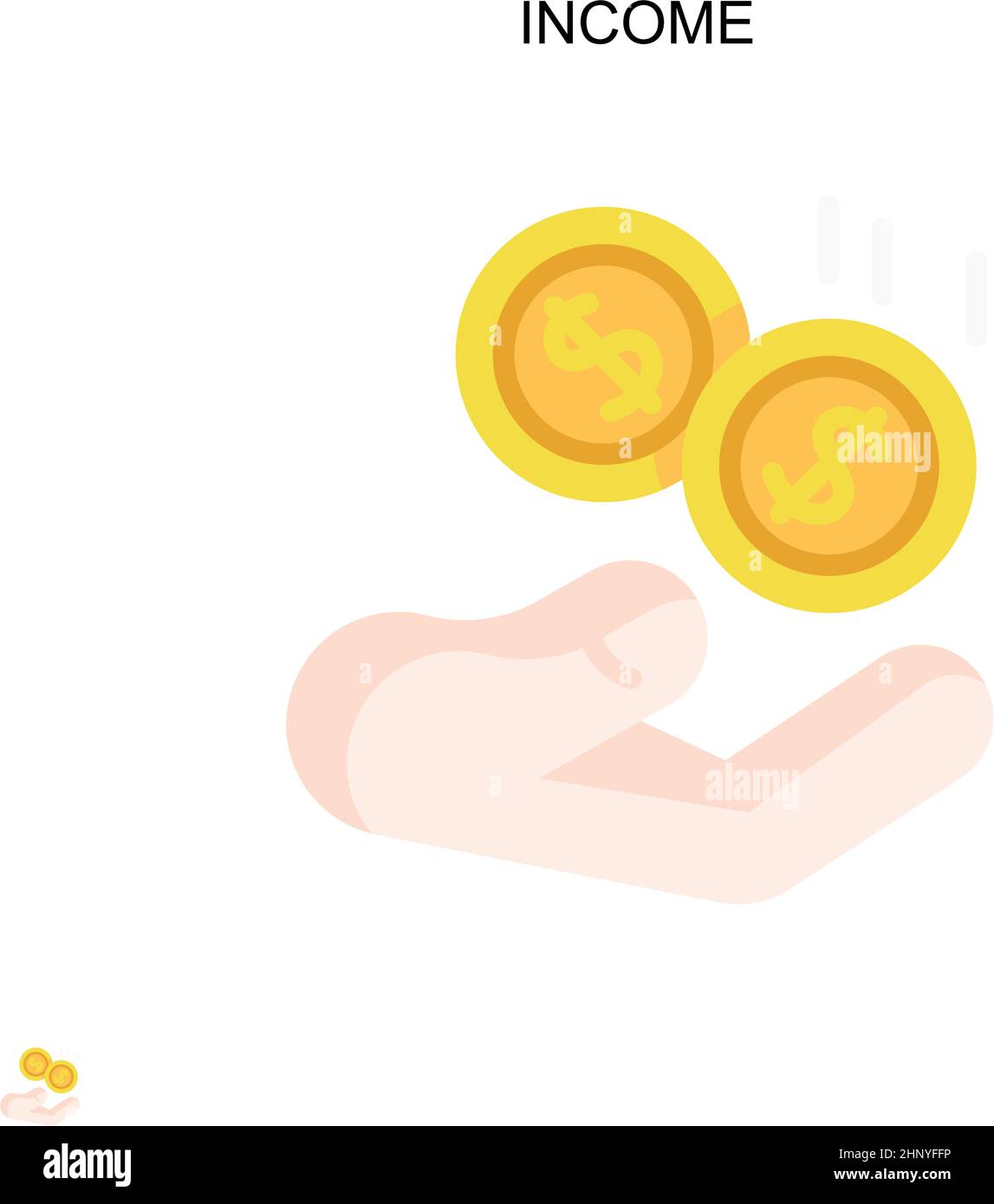 Income Simple vector icon. Illustration symbol design template for web ...