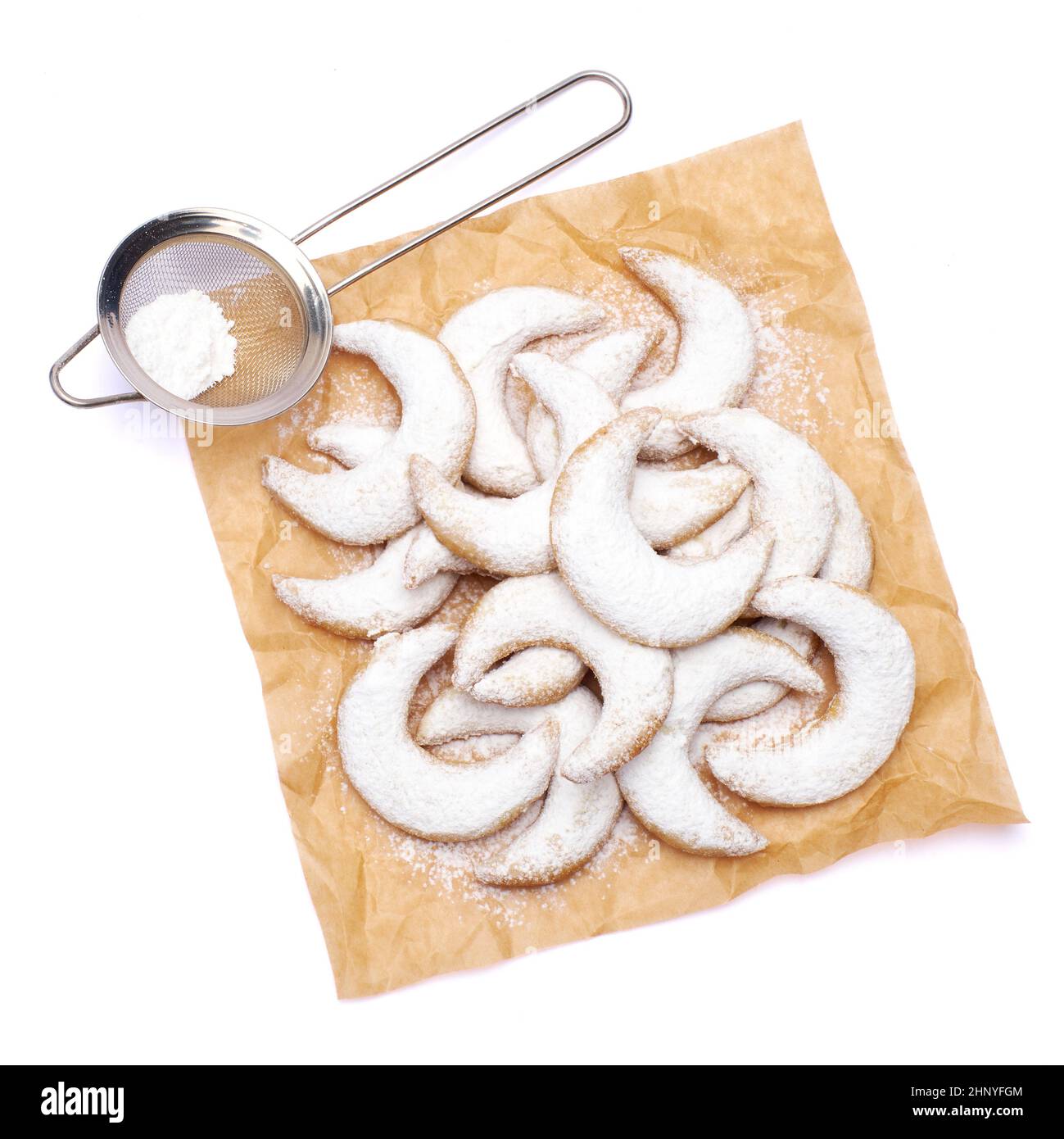 Traditional German or Austrian Vanillekipferl vanilla kipferl cookies ...