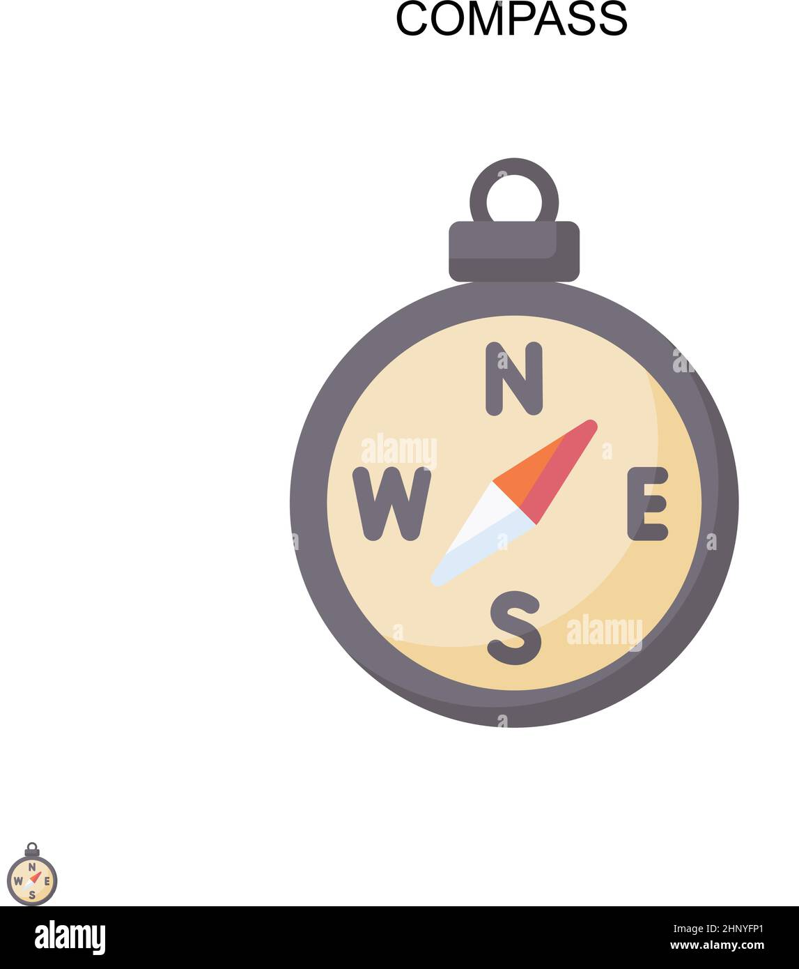 Compass Simple vector icon. Illustration symbol design template for web ...