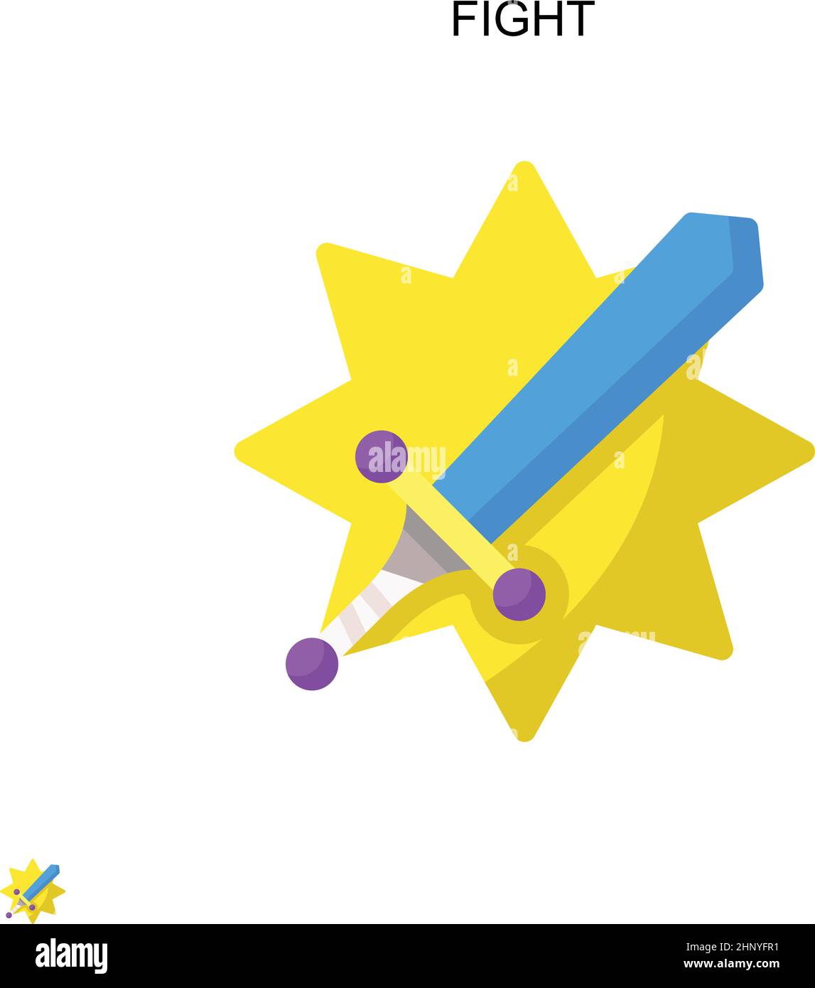 Fight Simple vector icon. Illustration symbol design template for web ...