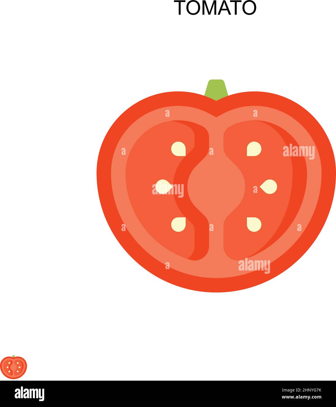 Tomato Simple vector icon. Illustration symbol design template for web ...
